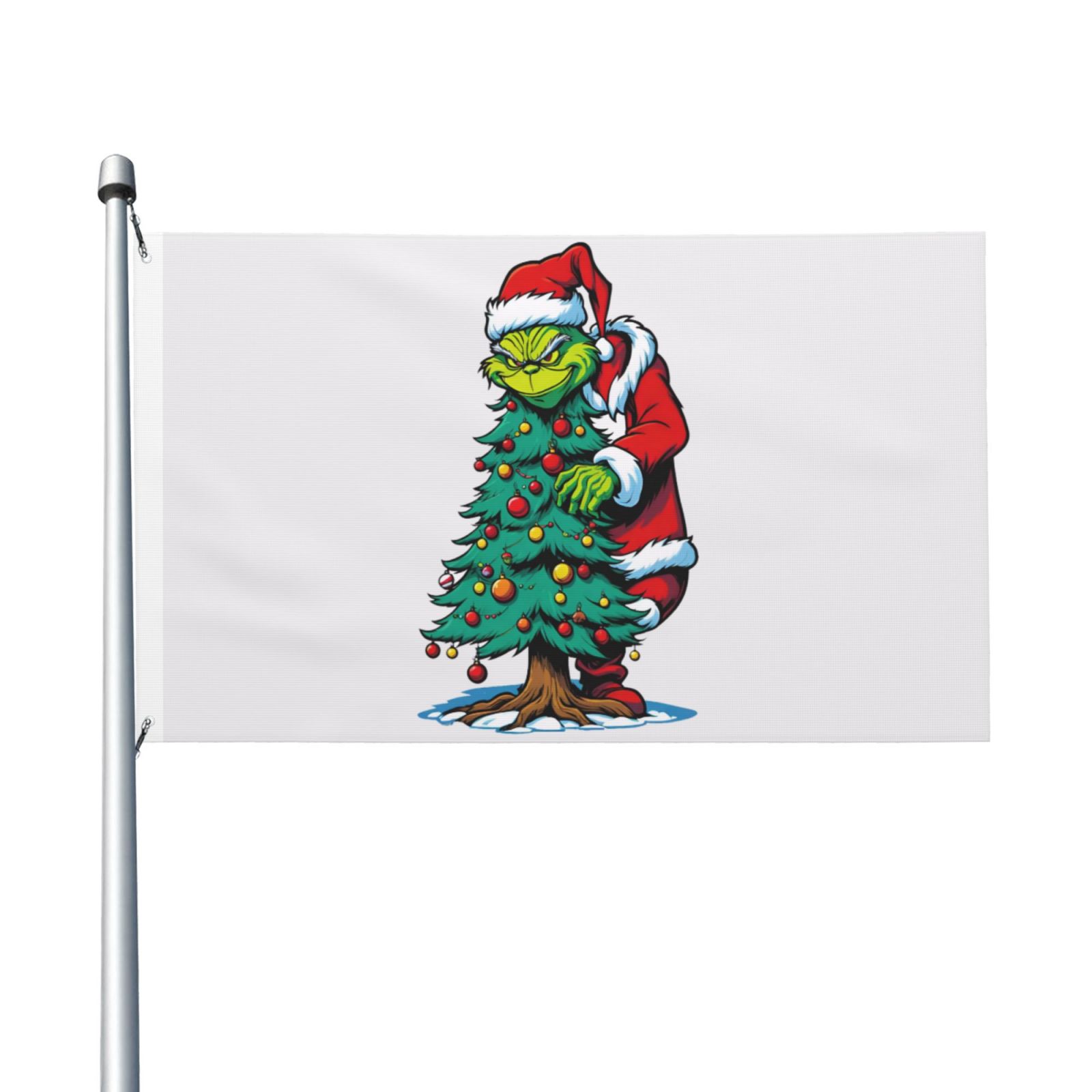 Grinch 3x5ft Face Flag Fade Proof Holiday Fall Flag Outdoor Banner With ...