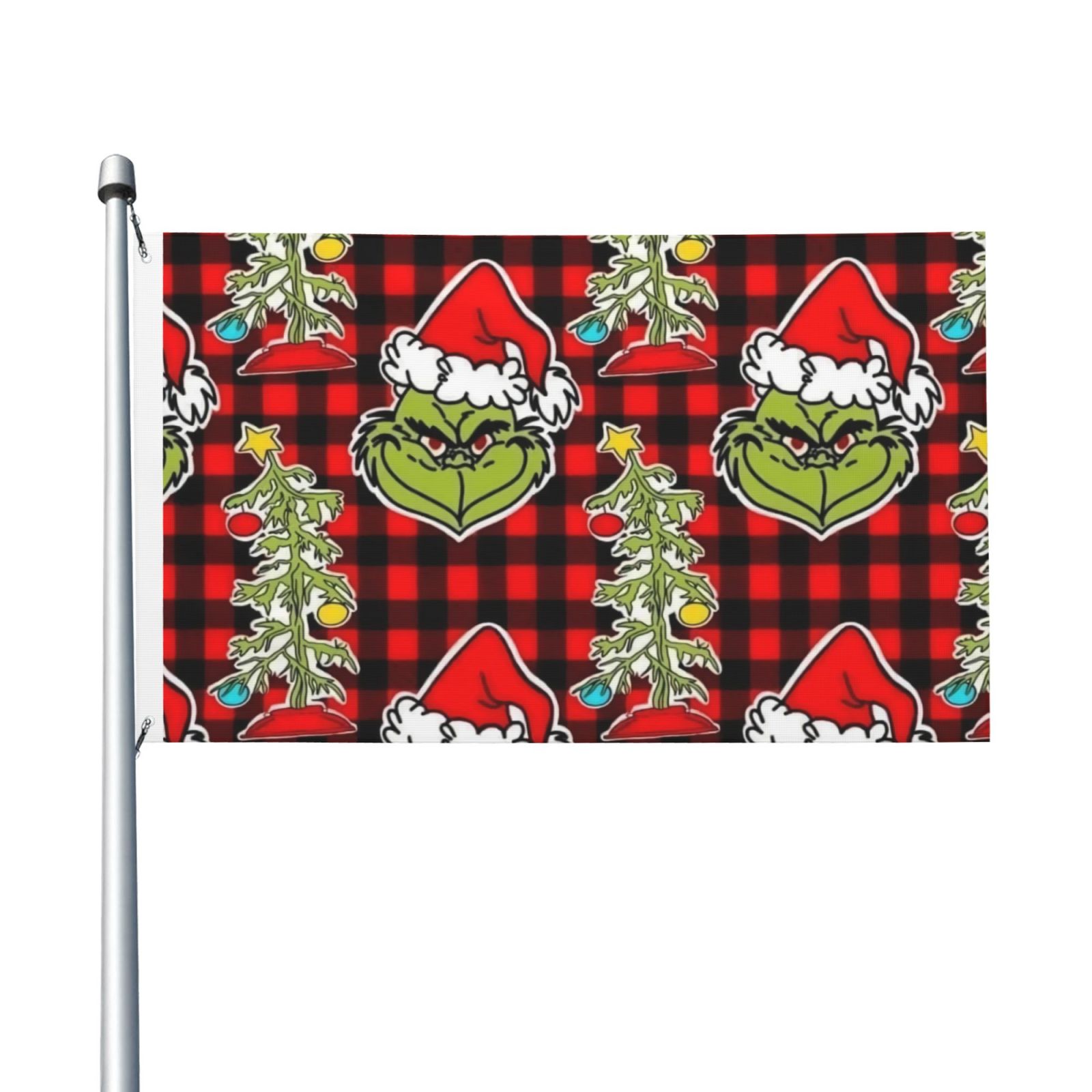 Grinch 3x5ft Face Flag Fade Proof Holiday Fall Flag Outdoor Banner With ...
