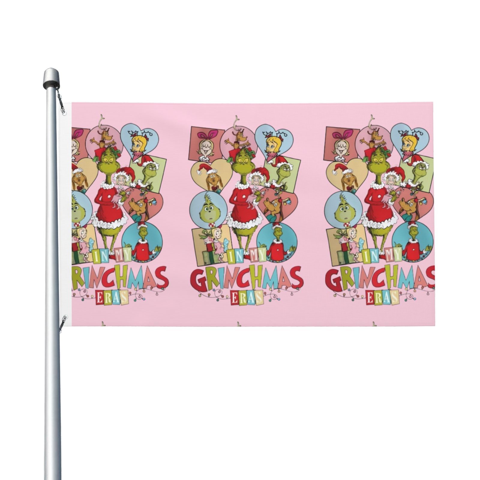 Grinch 3x5ft Face Flag Fade Proof Holiday Fall Flag Outdoor Banner With ...