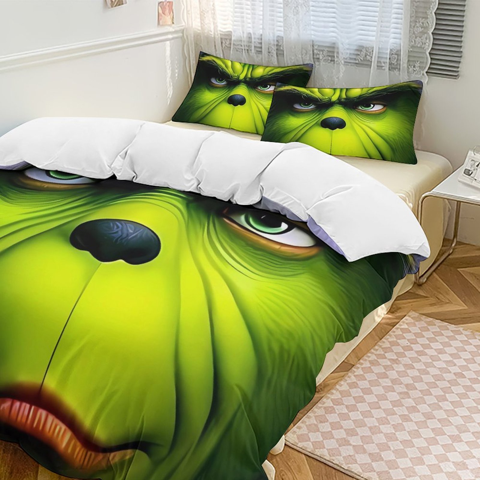Grinch 4 Three Piece Duvet Cover Set: Duvet Cover 3 Piece Bedding Set ...