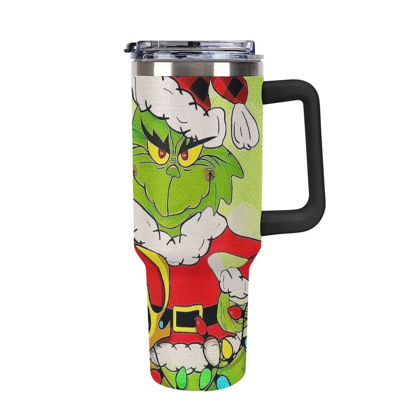 Grinch 40 Oz Tumbler With Handle And Straw, Stainless Steel Vacuum ...