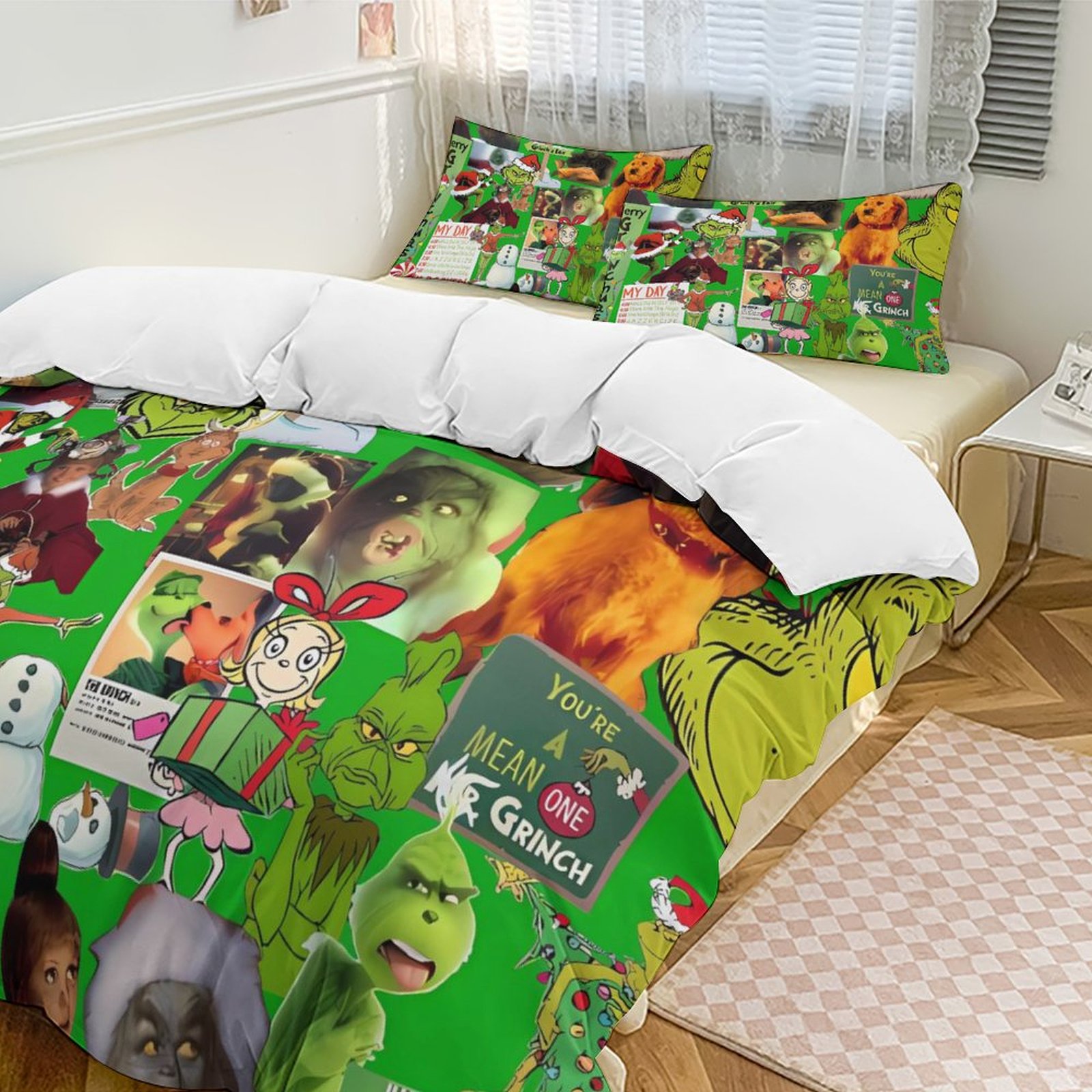 Grinch 40 Three Piece Duvet Cover Set: Duvet Cover 3 Piece Bedding Set ...