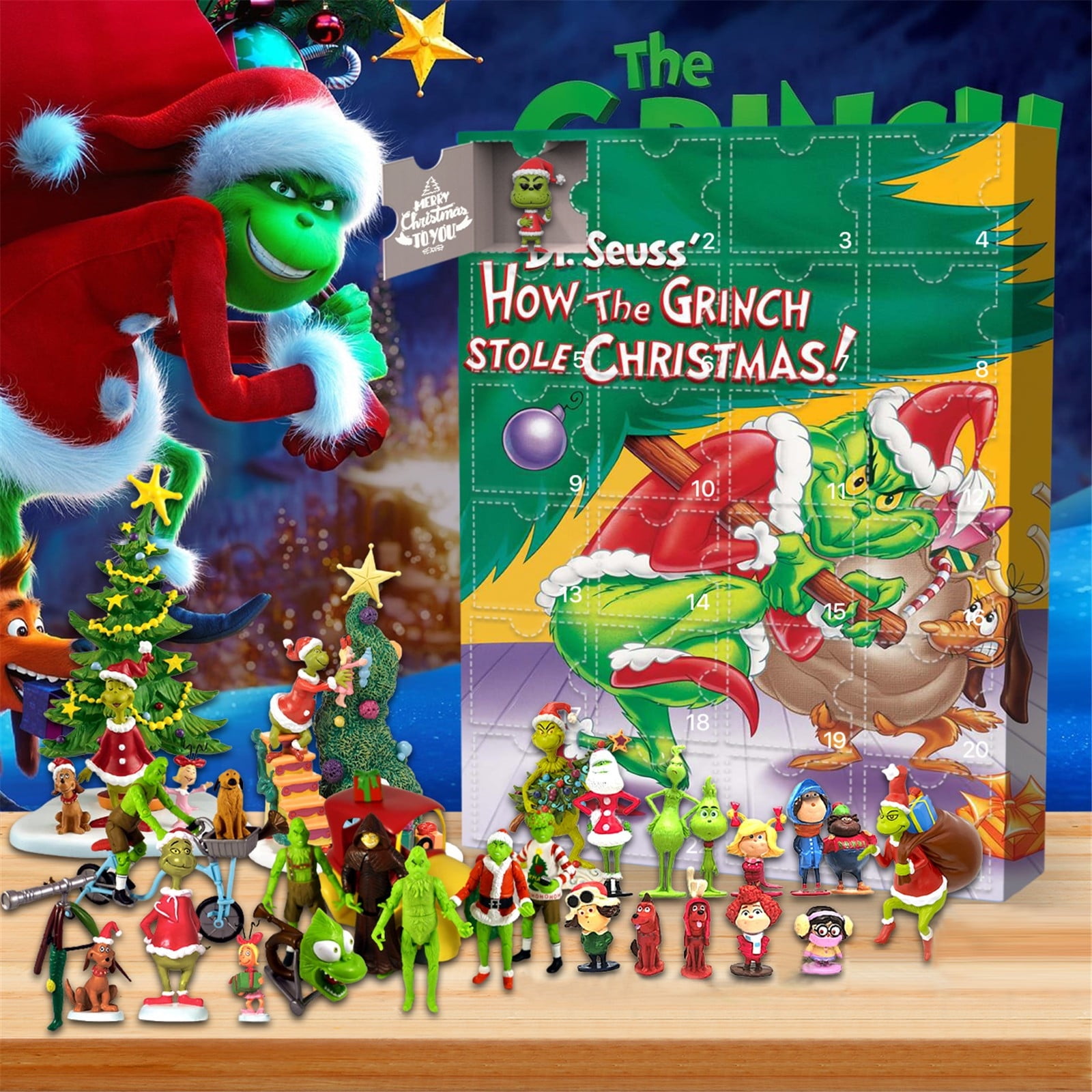 Grinch Advent Calendar, Grinch Blind Box, Christmas Advent Calendar ...