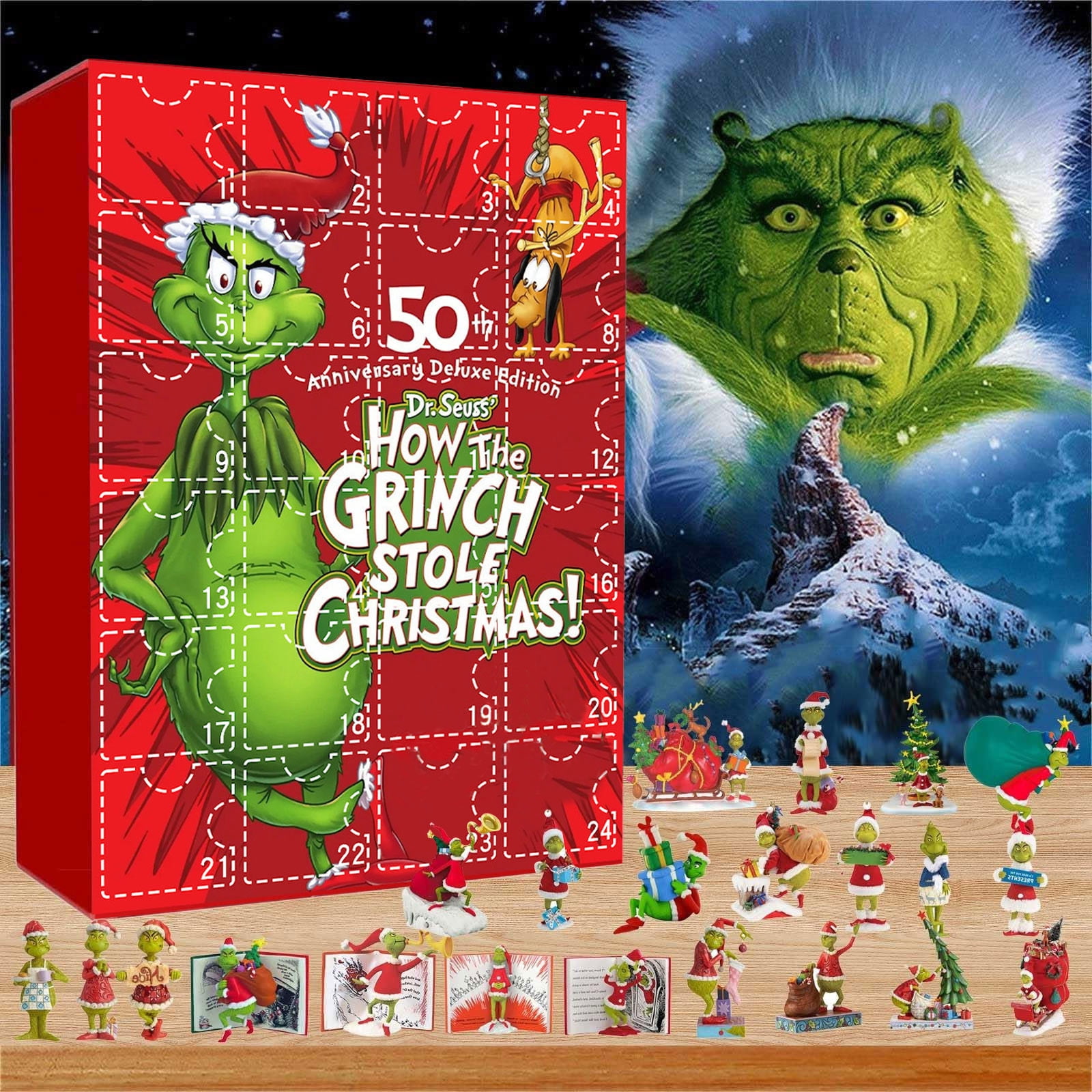 Grinch Advent Calendar, Grinch Blind Box, Christmas Countdown Calendar ...