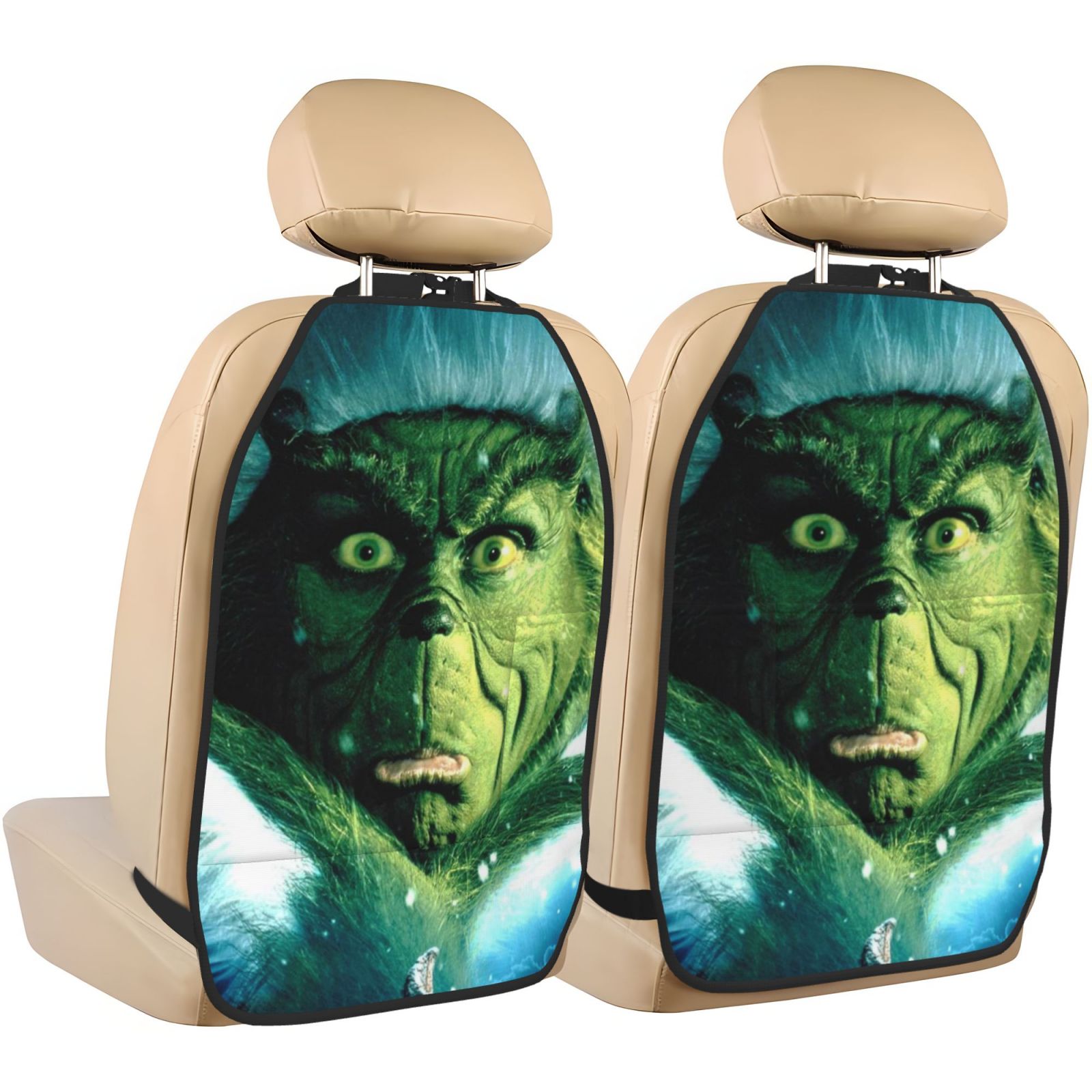 Grinch Anti-Kick Storage Mat For Car Seats 2 Pcs, Anti-Mud, Anti ...