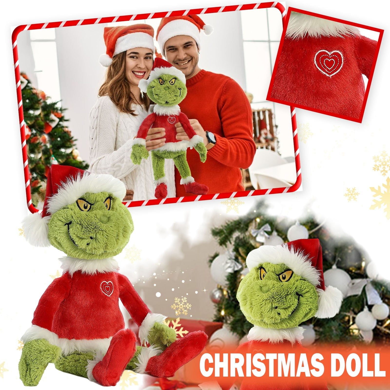 Grinch Baby Toys - Cute Plush Doll Toy Grinchmas Gift Cartoon Style ...