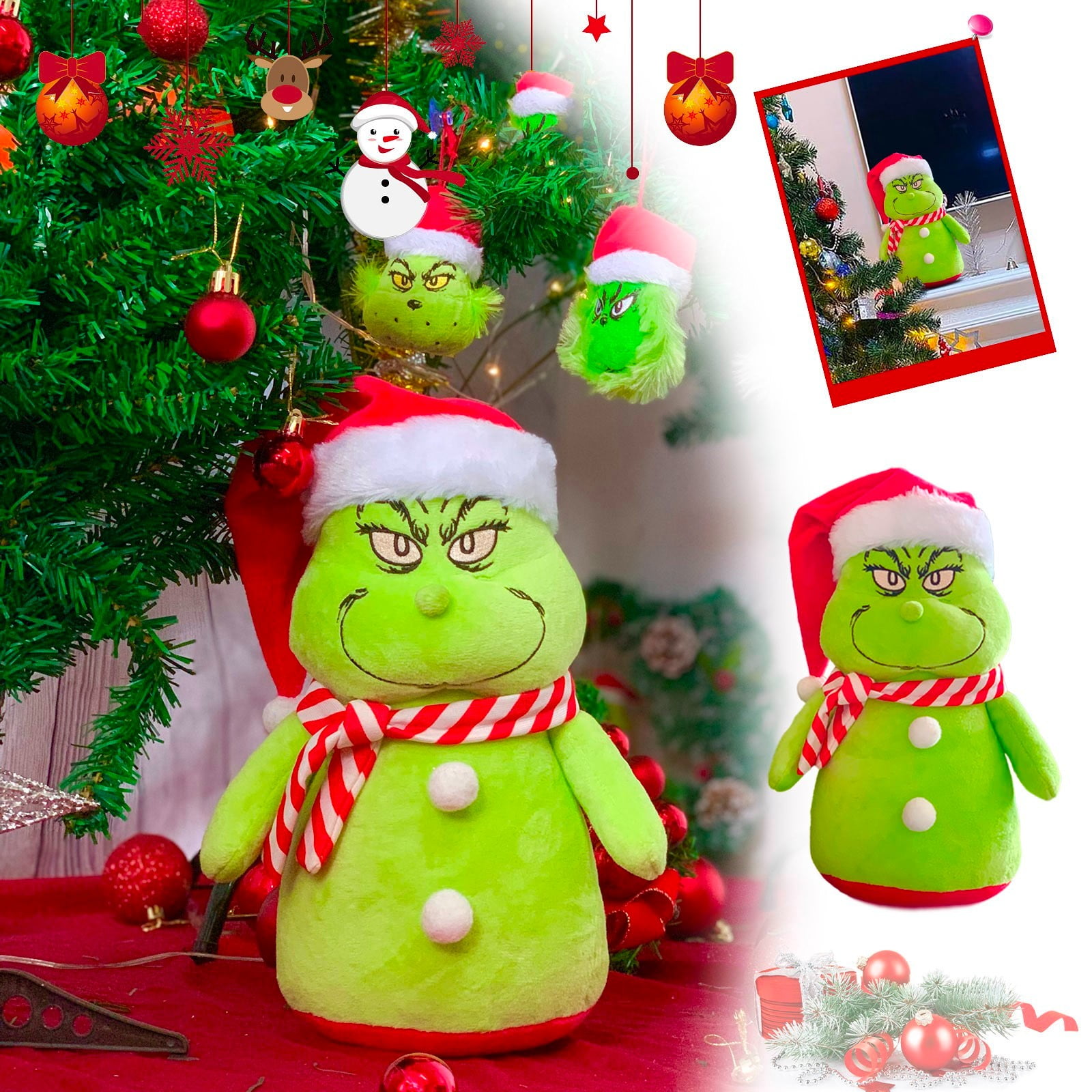 Grinch Baby Toys - Cute Plush Doll Toy Grinchmas Gift Cartoon Style ...