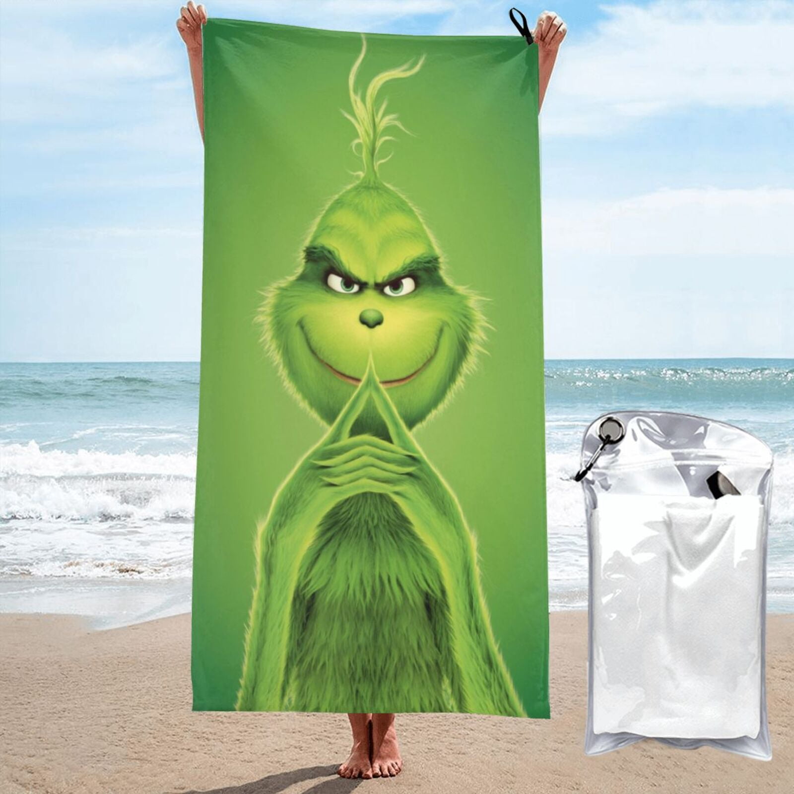 Grinch Beach Towels, Print Quick Dry Lightweight Absorbent Bath Towels ...