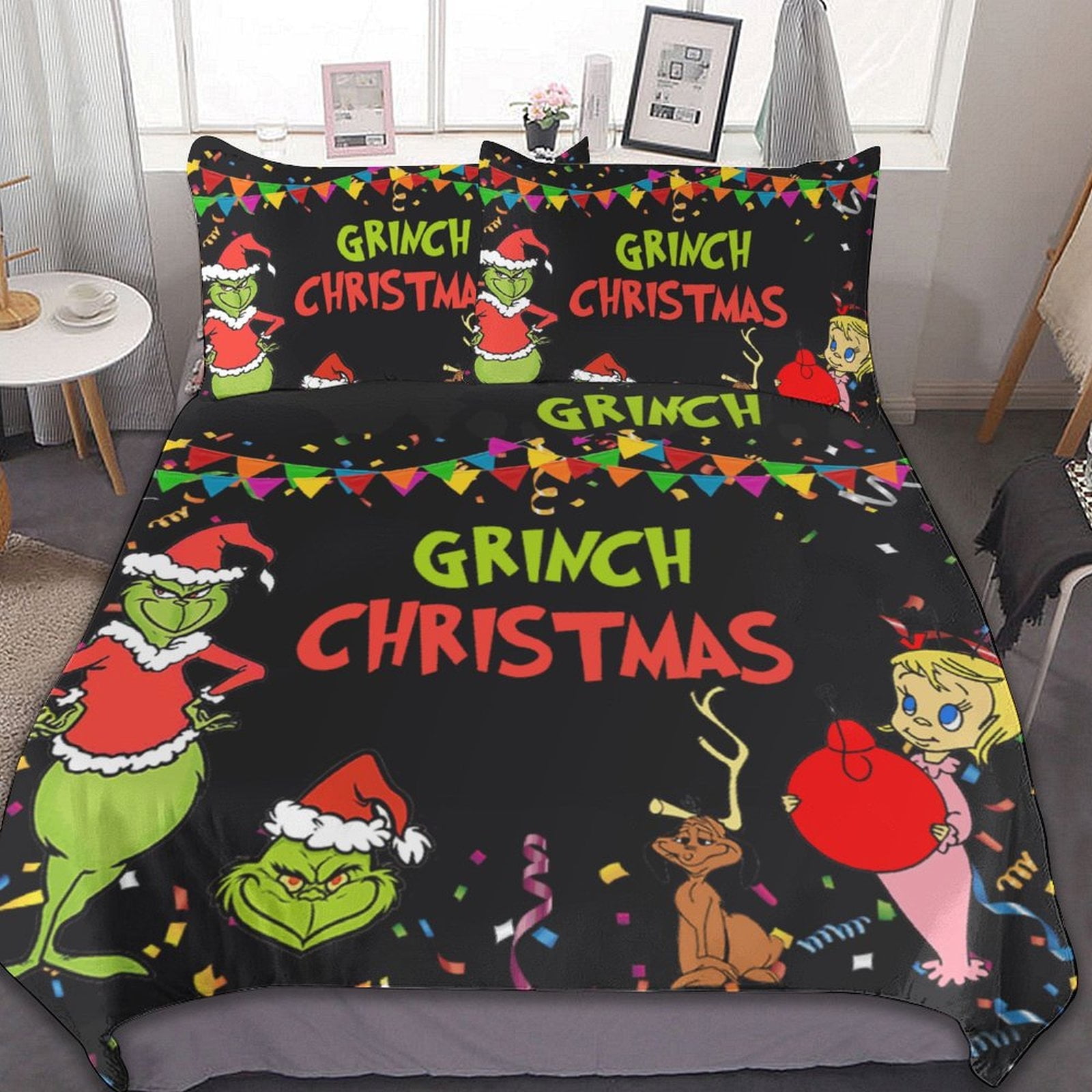 The Grinch Bed Duvet Cover Microfiber Bedding Sets 3D Printed ...
