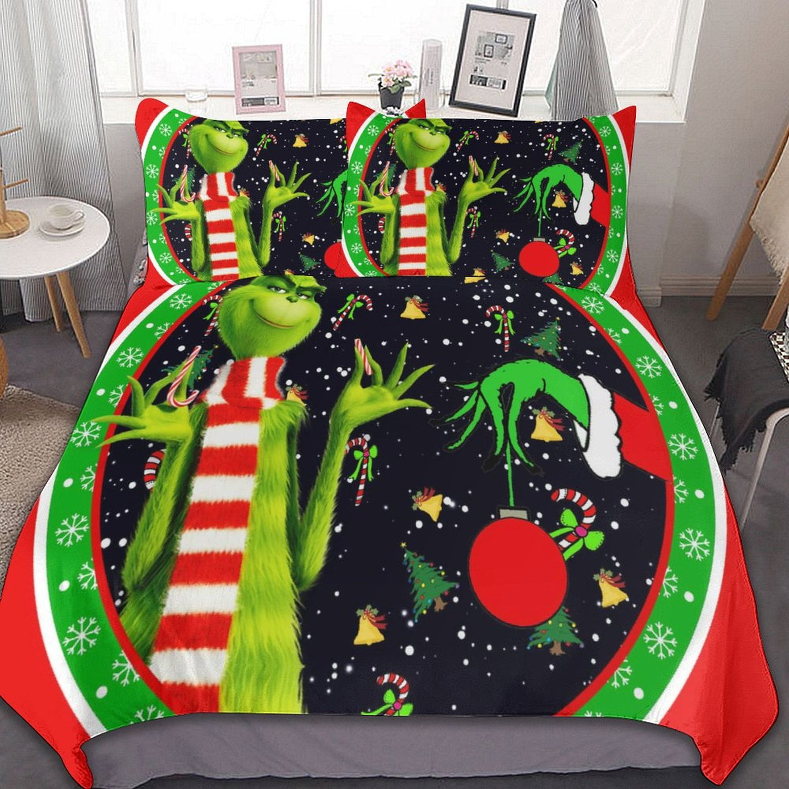 The Grinch Bed Duvet Cover Microfiber Bedding Sets 3D Printed ...