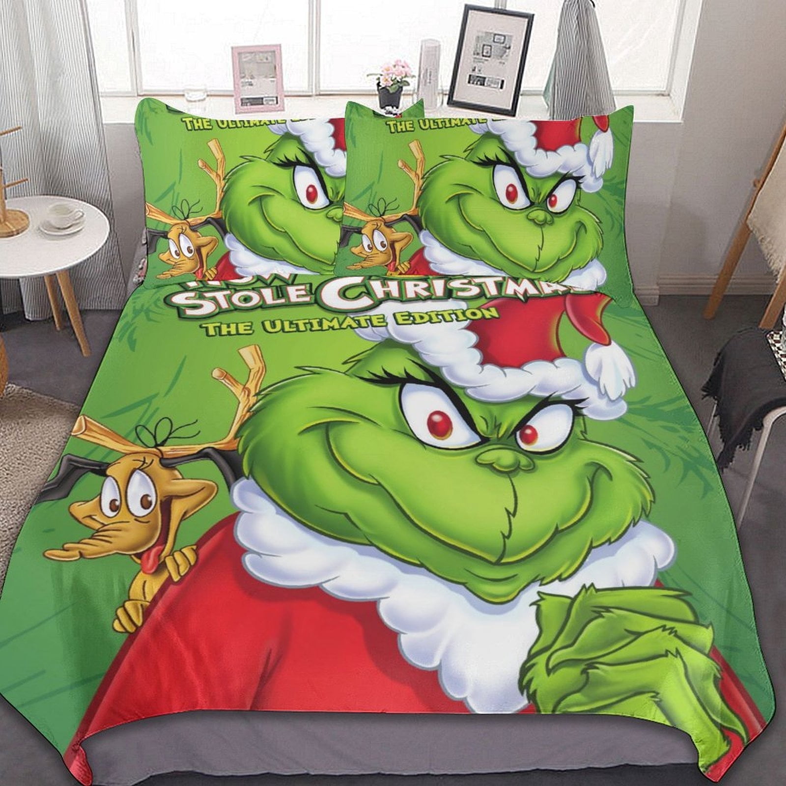 The Grinch Bed Duvet Cover Microfiber Bedding Sets 3D Printed ...