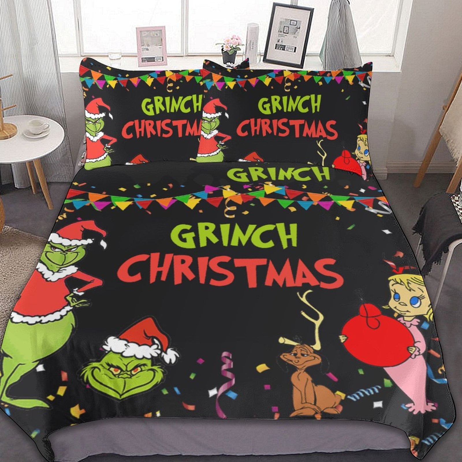 The Grinch Bed Duvet Cover Microfiber Bedding Sets 3D Printed ...