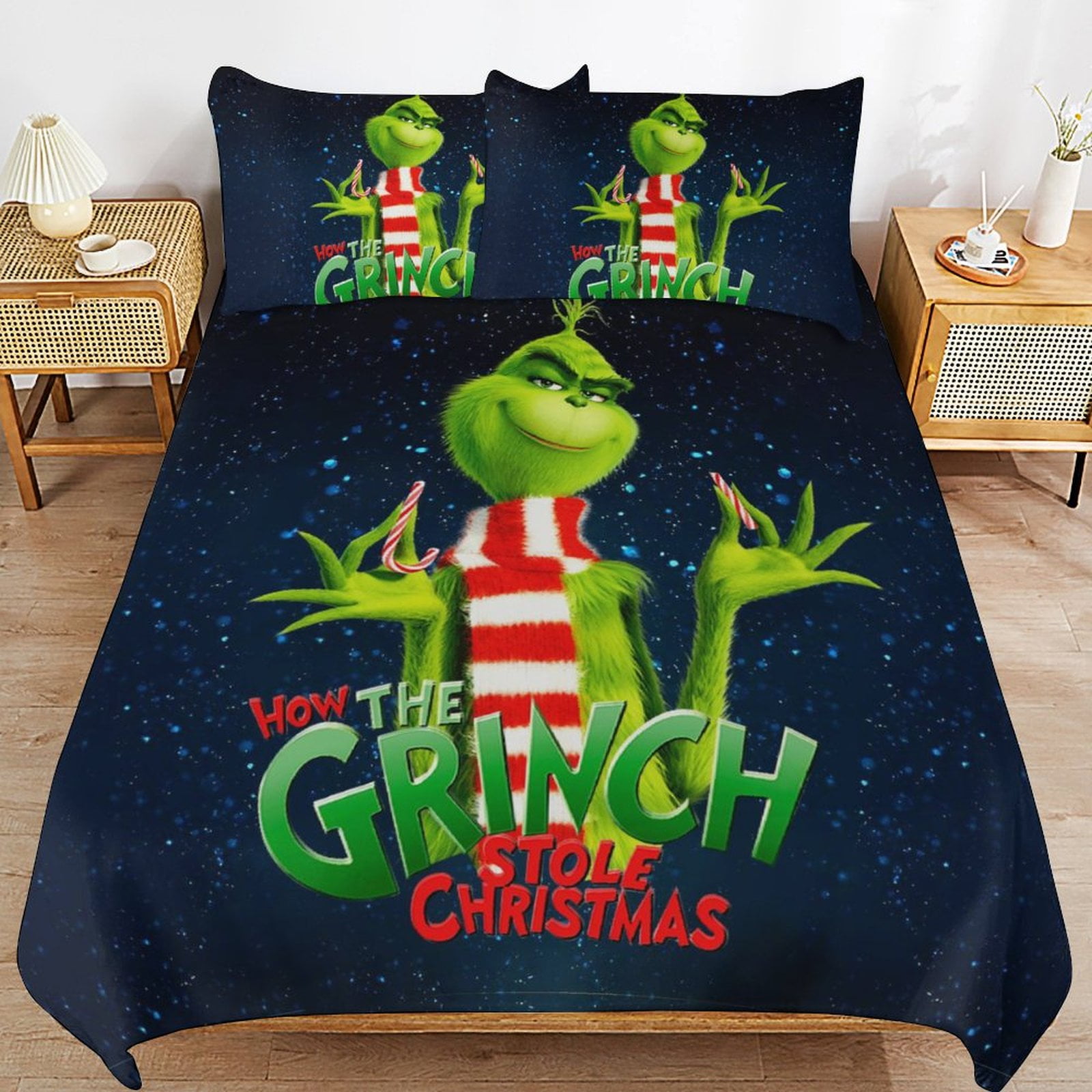 The Grinch Bed Duvet Cover Microfiber Bedding Sets 3D Printed ...