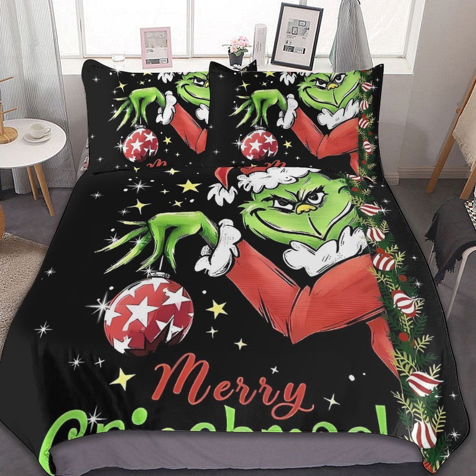 The Grinch Bed Duvet Cover Microfiber Bedding Sets 3D Printed ...