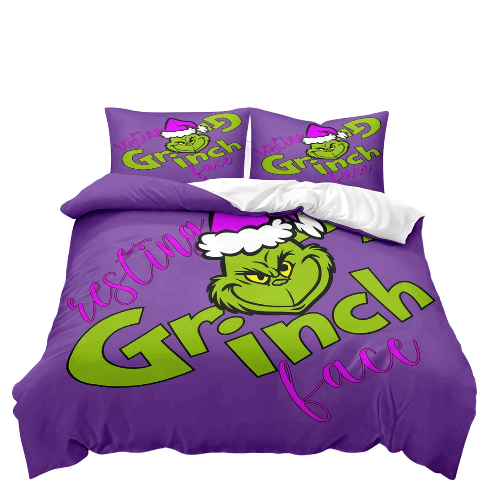 Grinch Bedding, Grinch Christmas Decorations, Grinch Decor, Three Piece ...