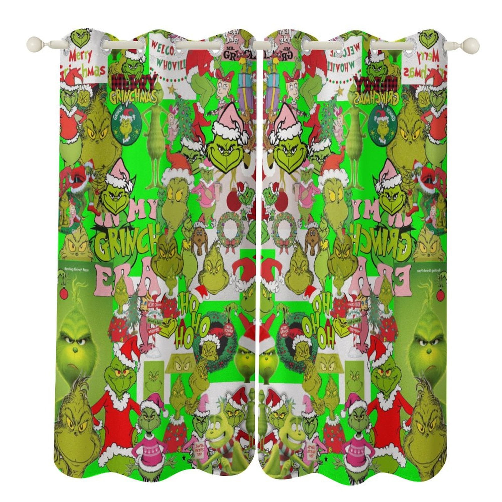 Grinch Blackout Curtains for Bedroom,Blackout Curtains,Full Light ...