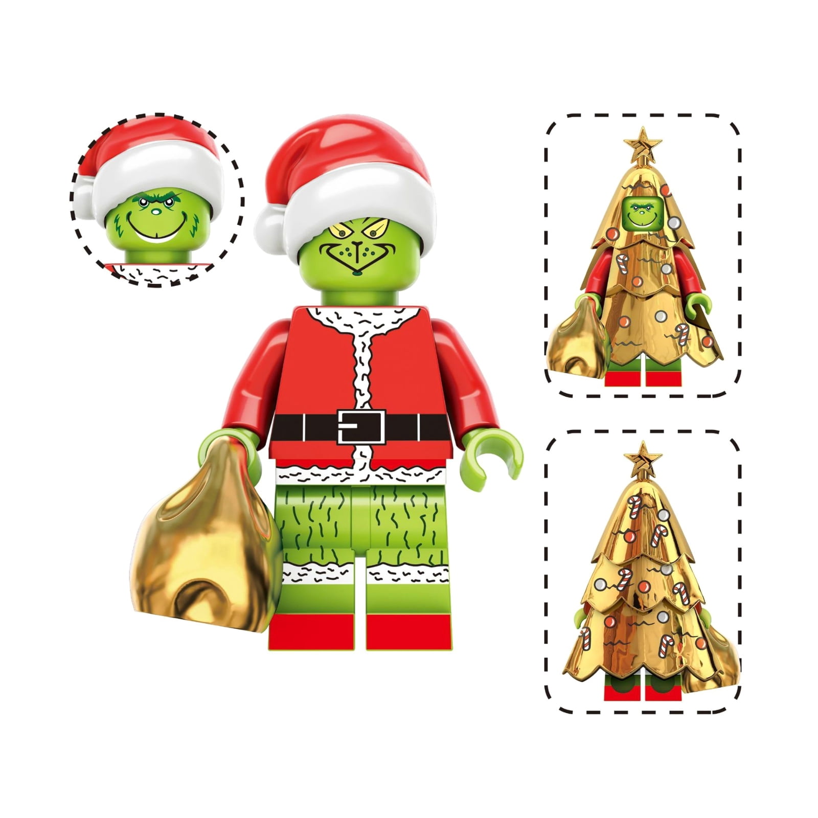 Grinch Building Blocks, 2"Grinch Toy Building Sets, Grinch Sets, Grinch ...