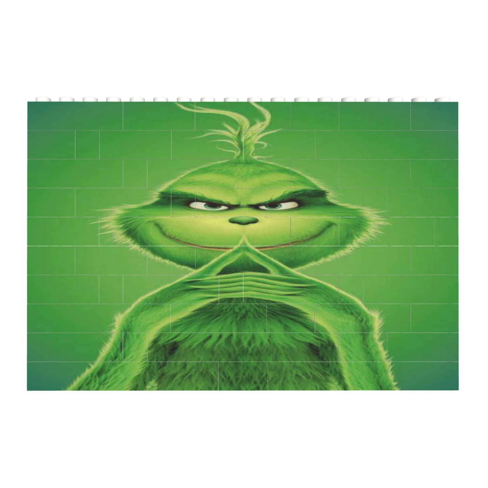 Grinch Building Brick Block Puzzle Rectangle Shaped ，Jigsaw Puzzle For ...