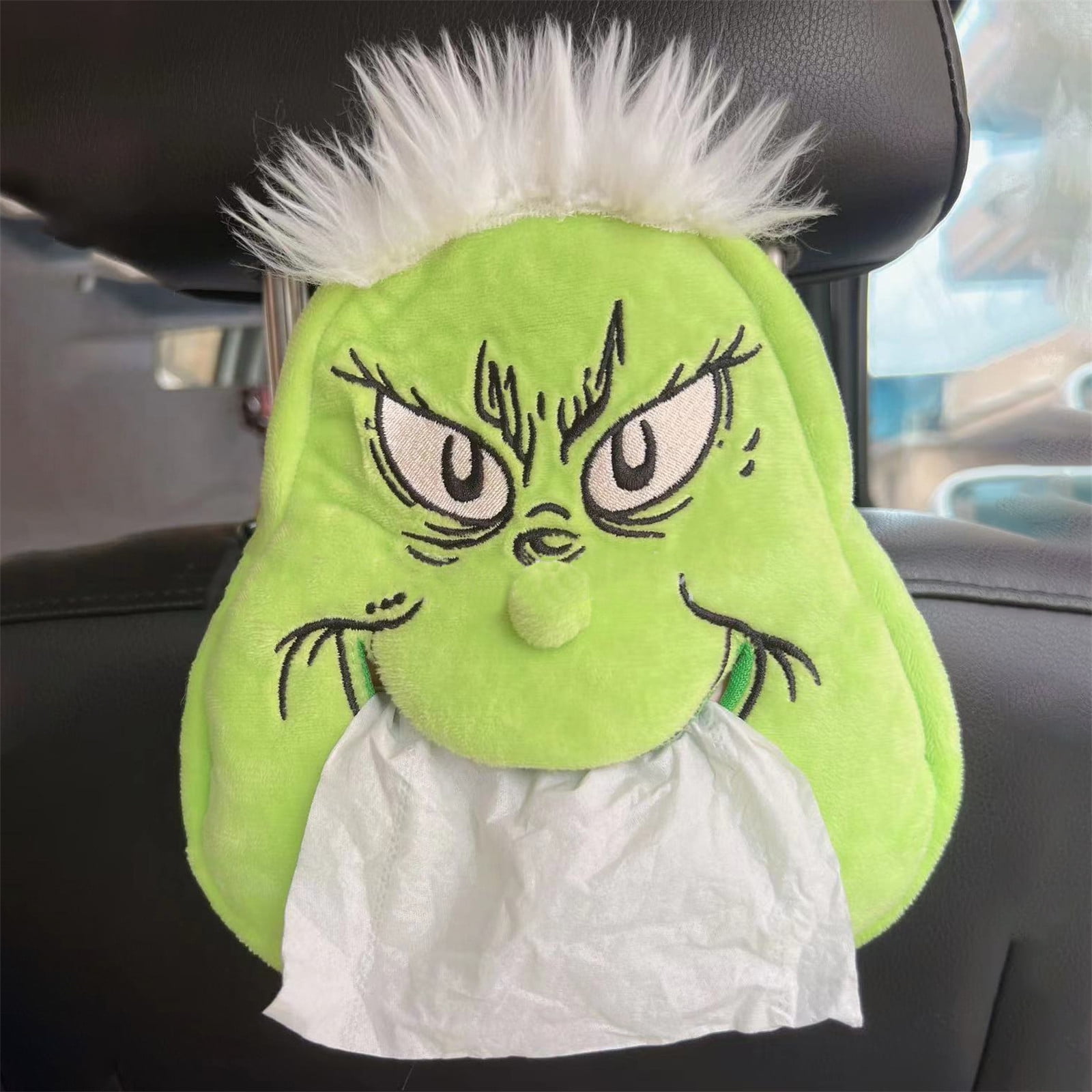 Grinch Car Plush Green Monster Tissue Box Cute Napkin Tissue Paper ...