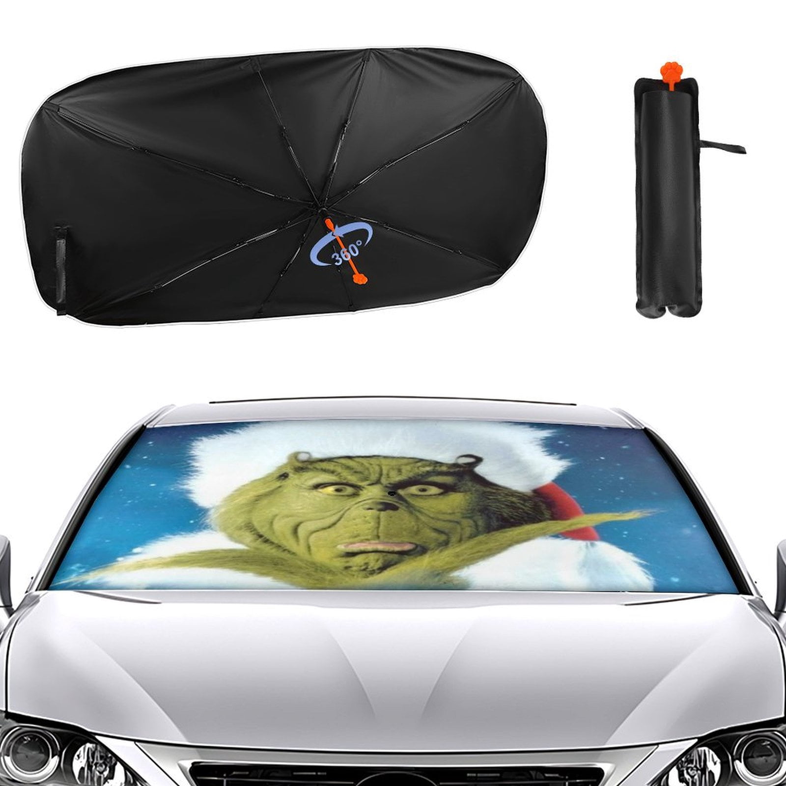 Grinch Car Windshield Sun Shade Umbrella, UV Protection & Heat ...