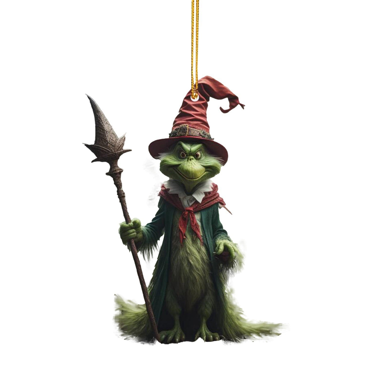 Grinch Cartoon Acrylic 2D Pendant Holiday Tree Pendant Car Accessory ...