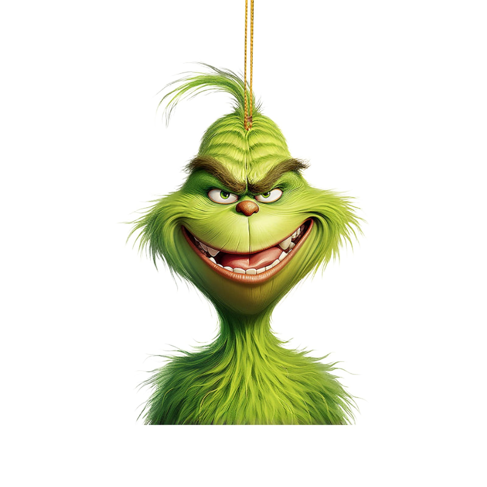 Grinch Cartoon Acrylic 2D Pendant Holiday Tree Pendant Car Accessory ...