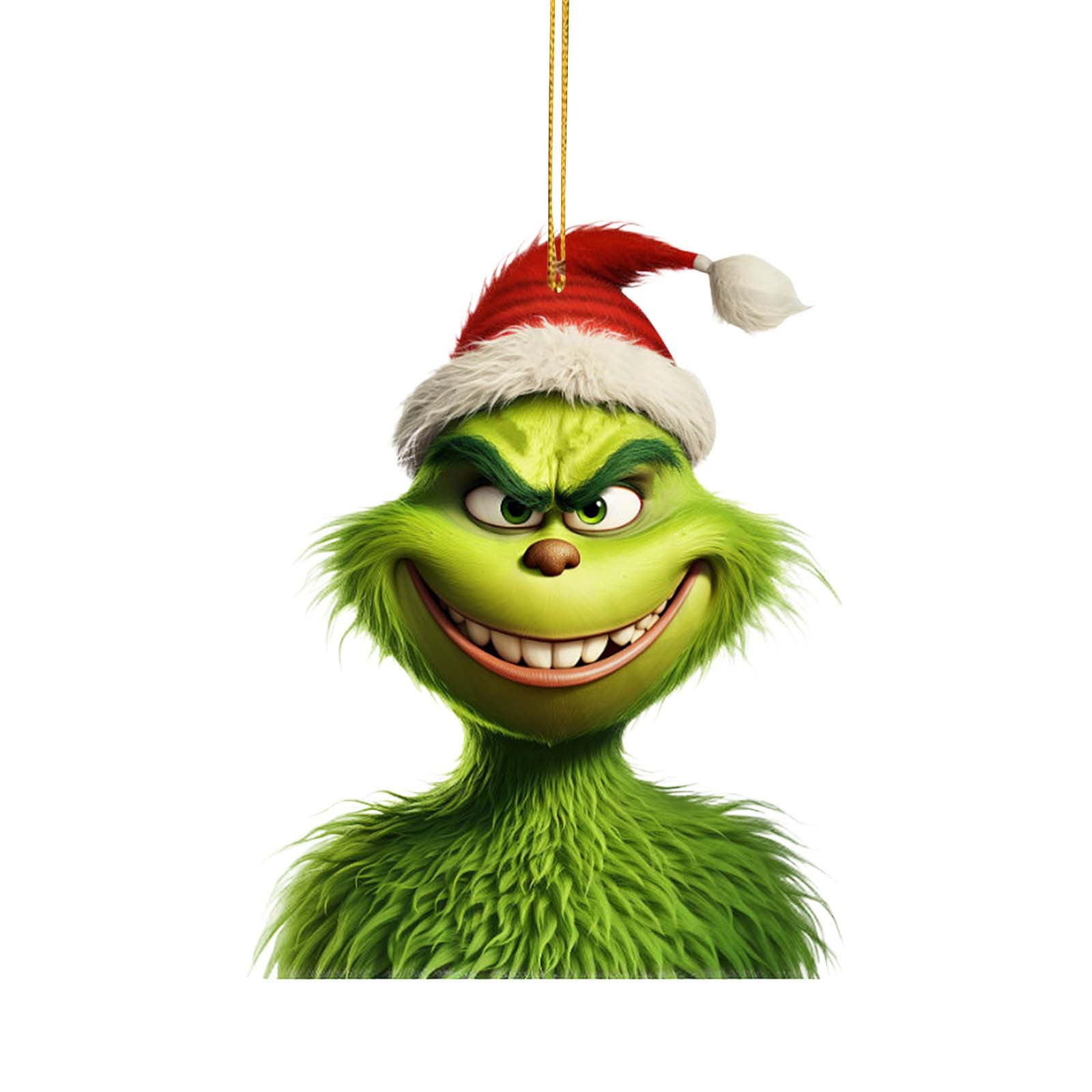 Grinch Cartoon Acrylic Pendant, Holiday Decoration Hanging Ornament ...