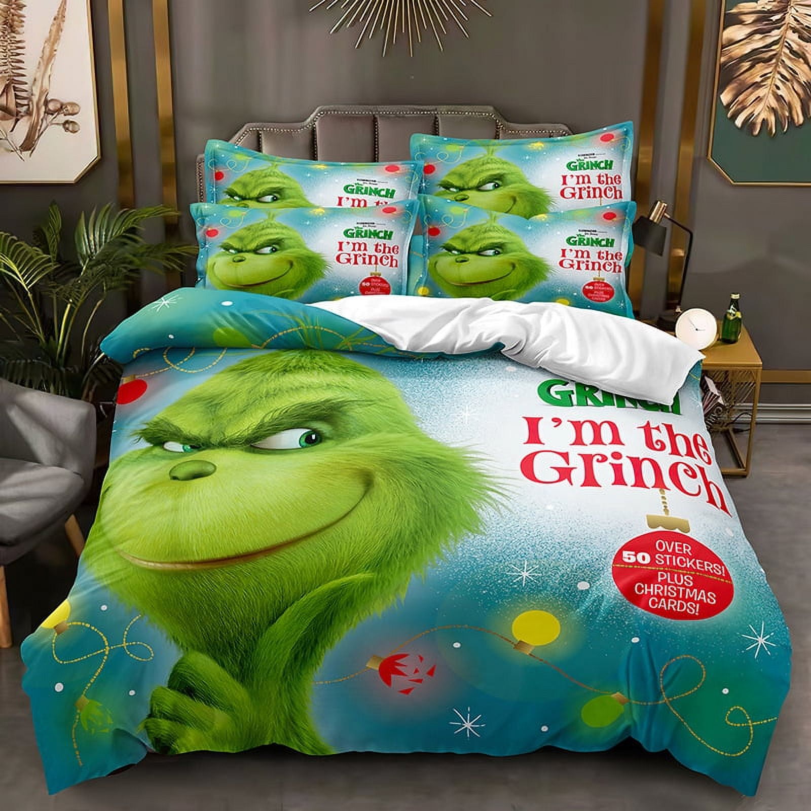 Grinch Cartoon Anime 2 Piece/3 Piece Bedding Sets Comforters Sets ...