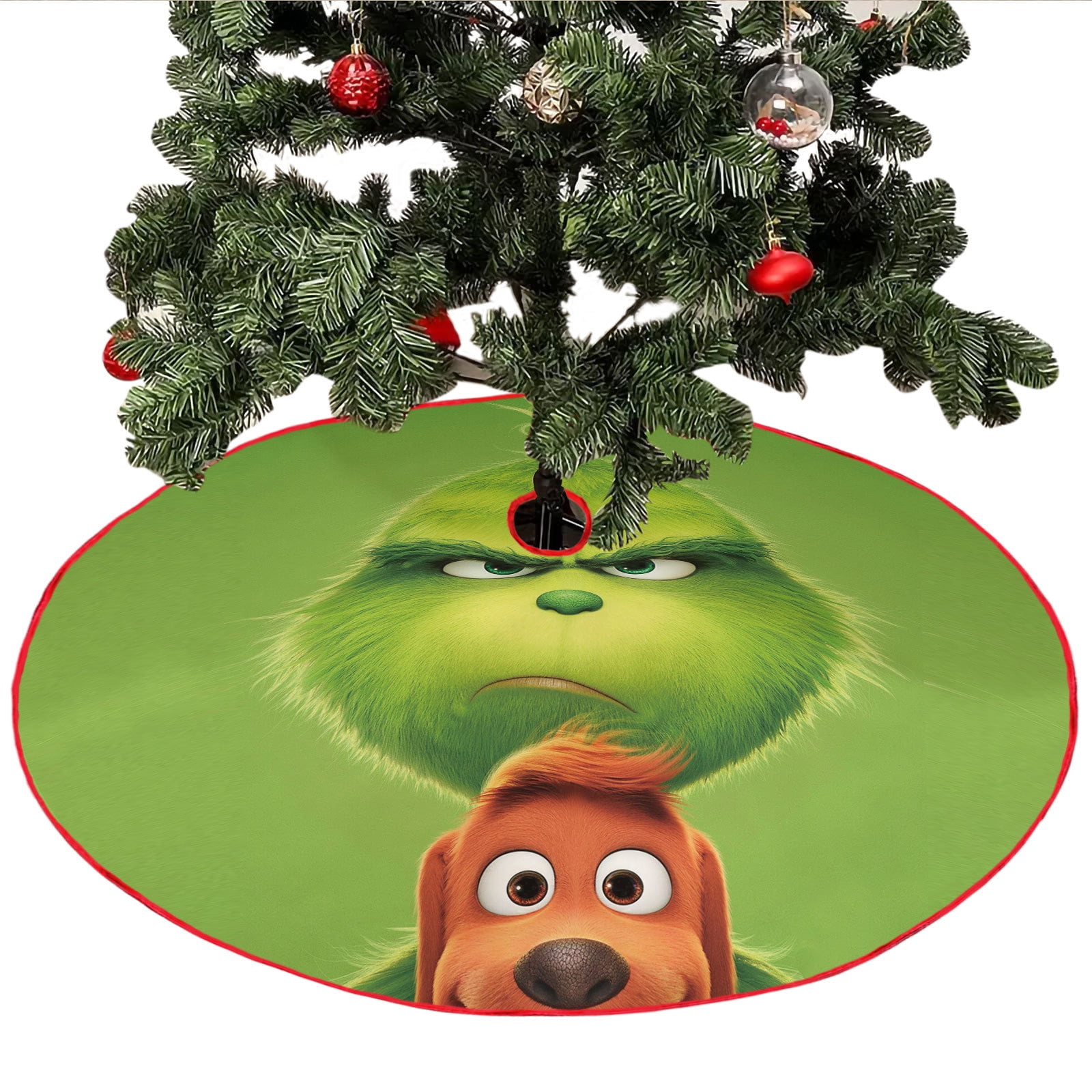 Grinch Cartoon Christmas Tree Skirt 36 Inch - Walmart.com
