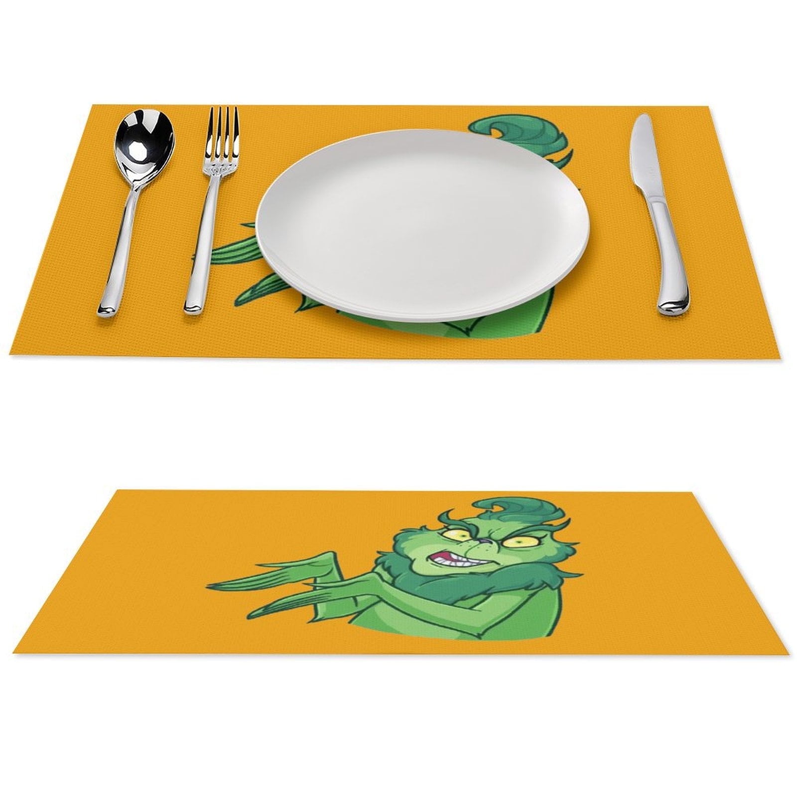 Grinch Cartoon placemats are suitable for indoor dining table mats 4 ...