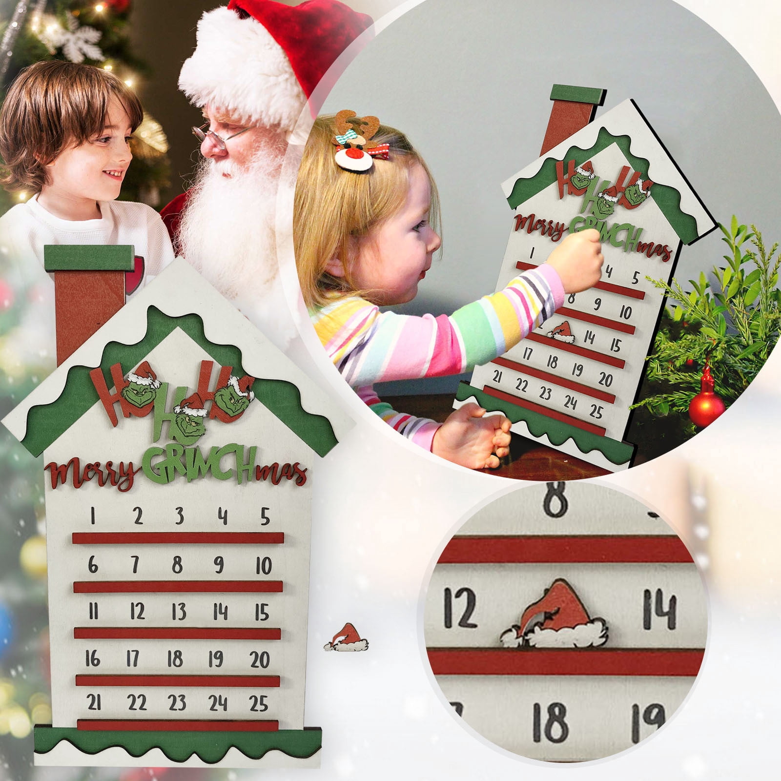Grinch Christmas Advent Calendar 2025, Christmas Grinch Figures Advent ...