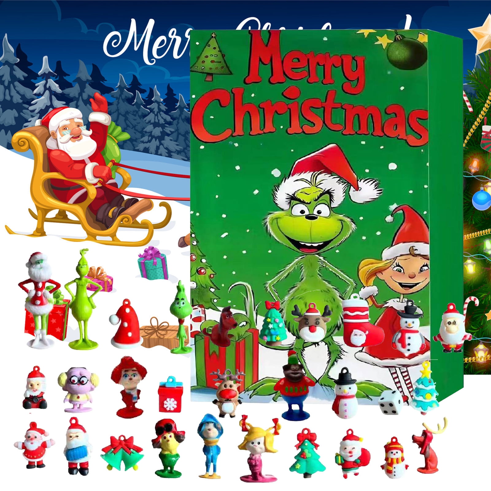 Grinch Christmas Advent Calendar 2025, 24 Days of Festive Mischief Toys ...