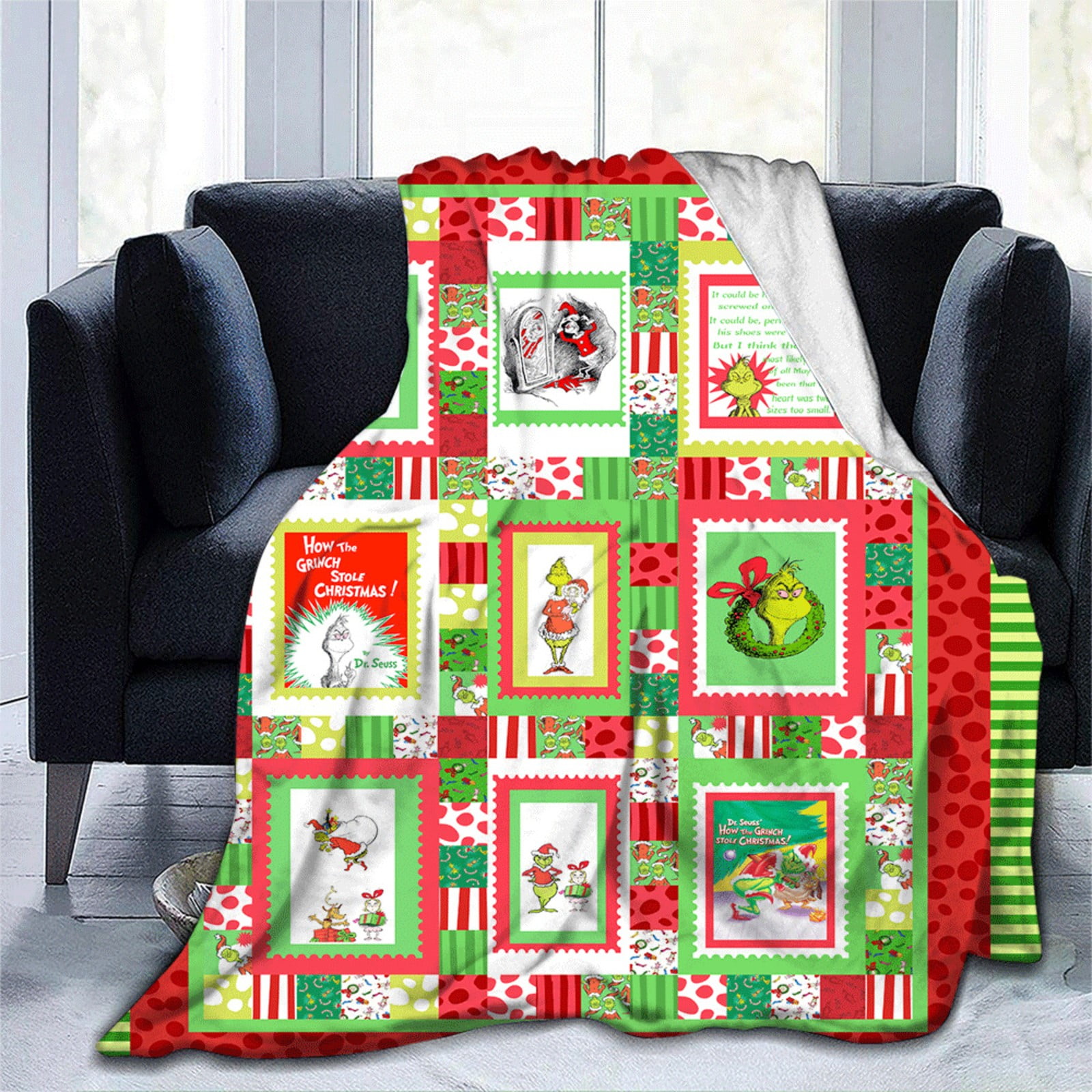 Grinch Christmas Blanket Ultra Soft Comfortable Grinch Flannel Throw ...