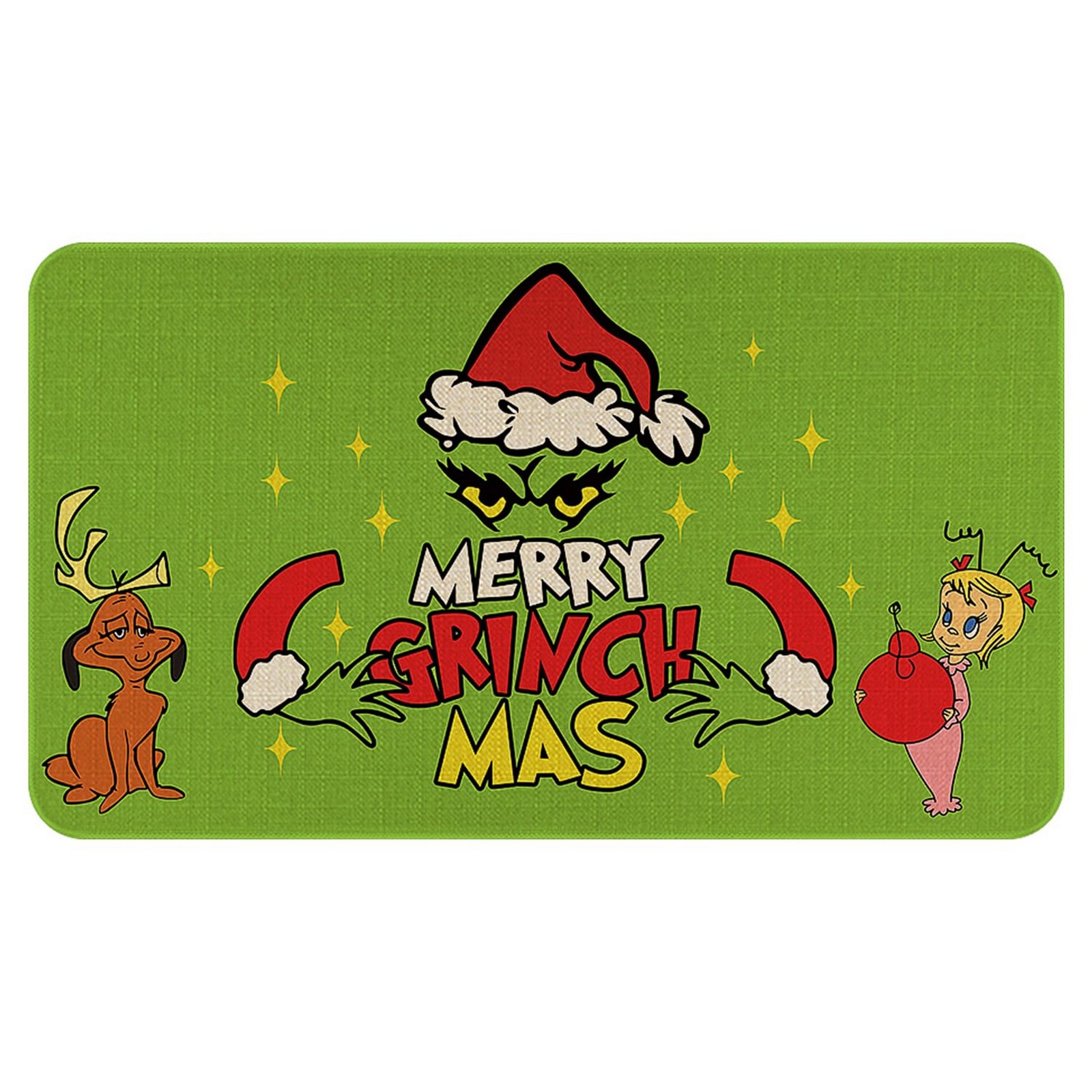 Grinch Christmas Carpet Cartoon Themed Decorative Floor Mat For Indoor ...