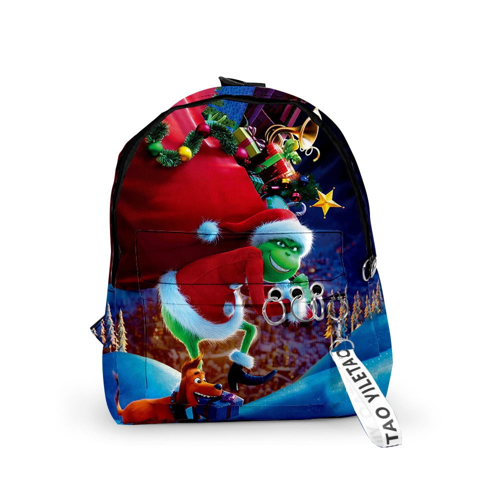 Grinch Christmas Cartoon Backpack School Bag，Grinch Backpack - Walmart.com