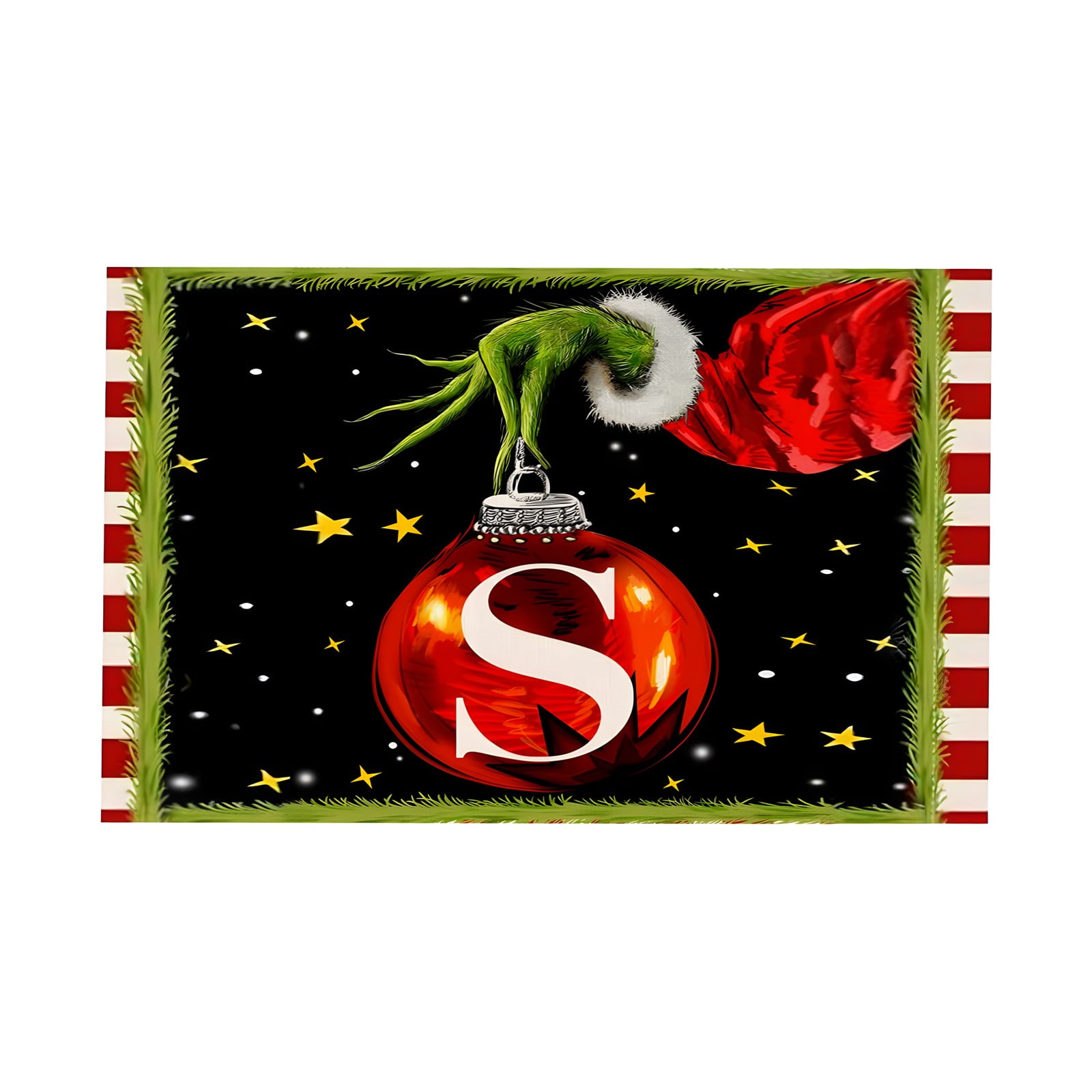 Grinch Christmas Cartoon Printed Rectangular Dining Mat, With The ...