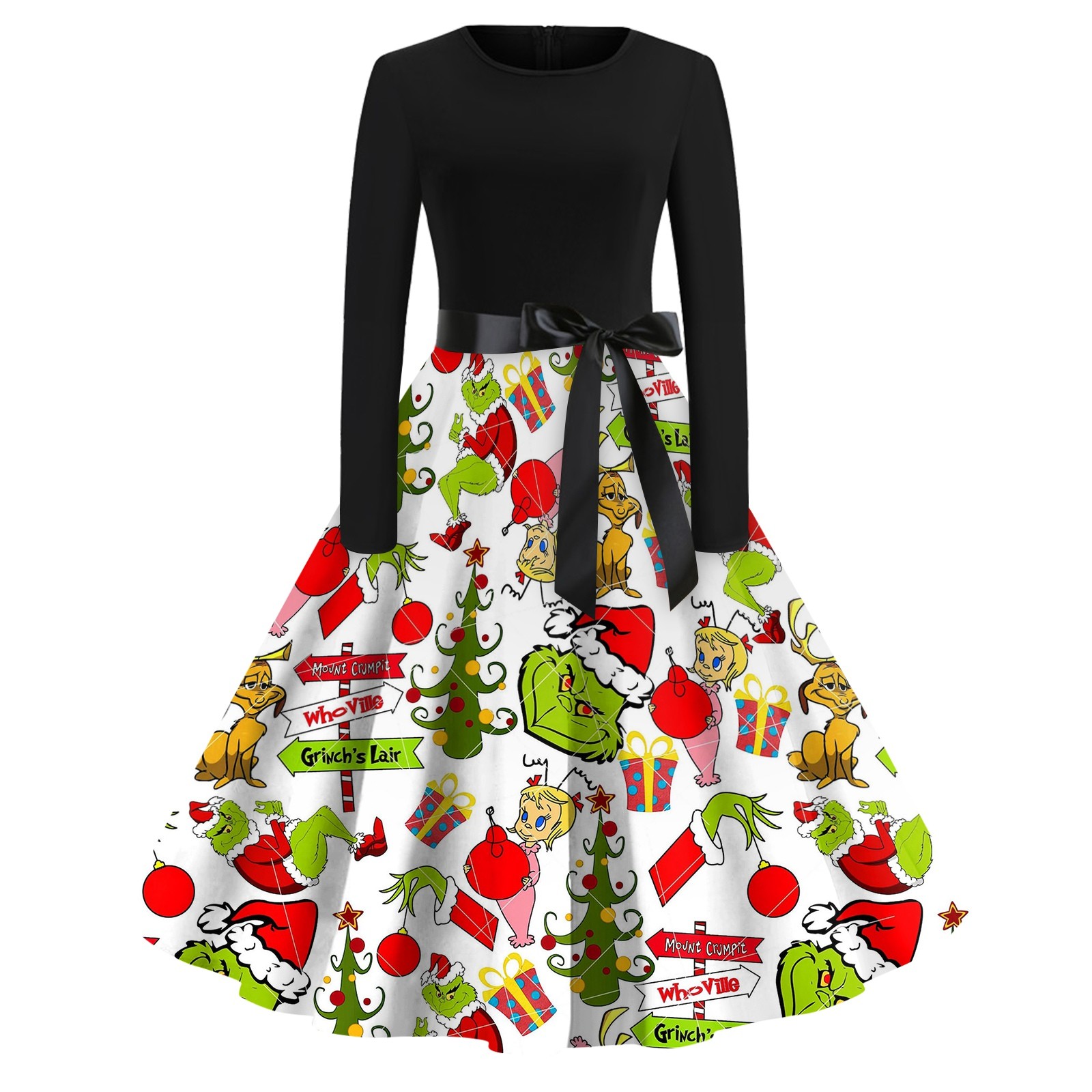 Grinch Christmas Costume Dress - Matching PjsWomen's Casual Christmas ...