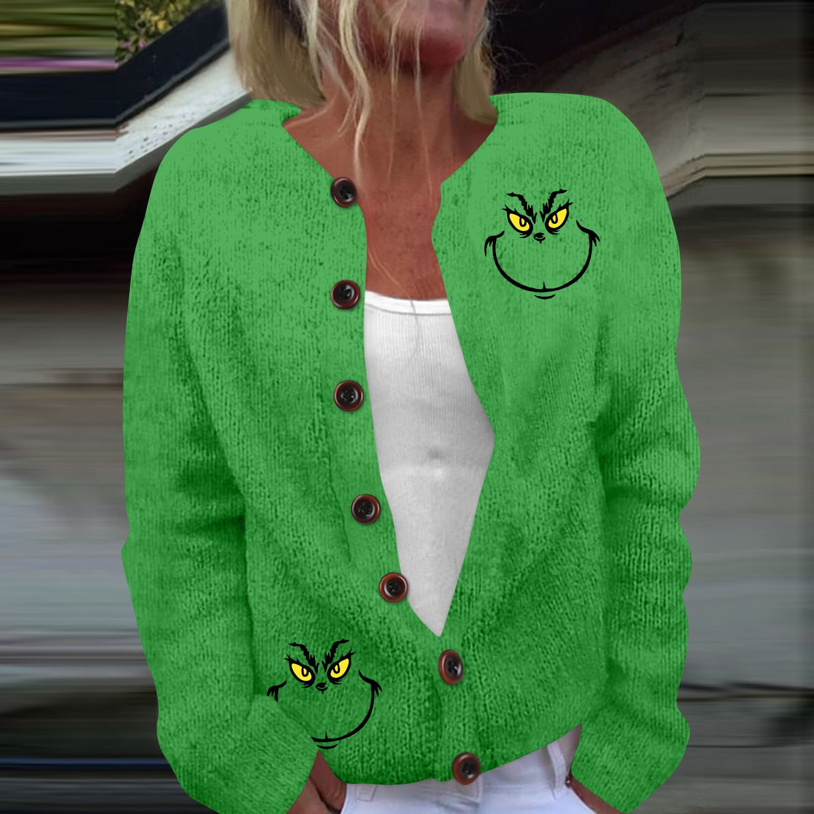 Grinch Christmas Costume Jacket - Matching Jacket Women's Fashion ...