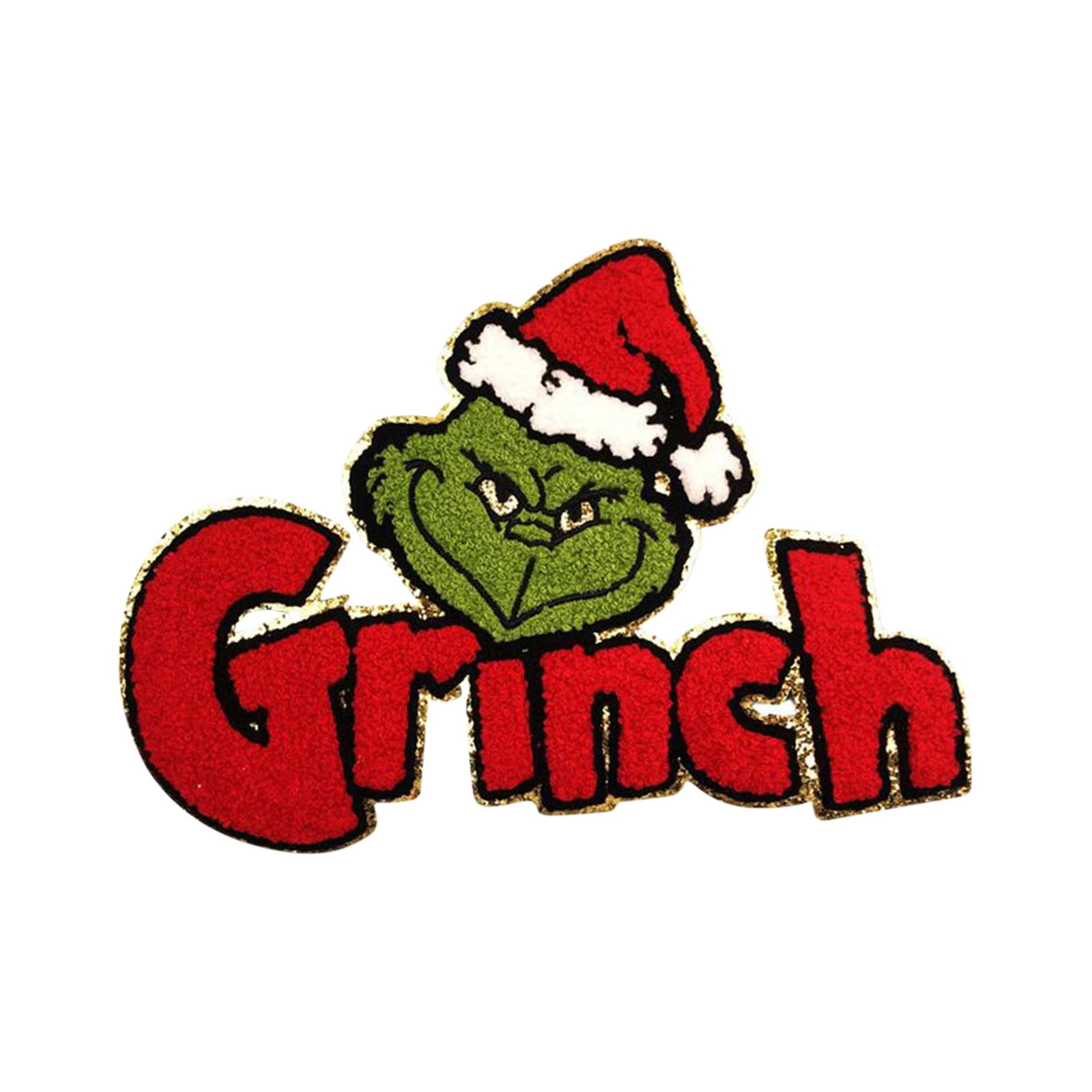 Grinch Christmas Grinch Decor Christmas Embroidered Patches, Decorative ...