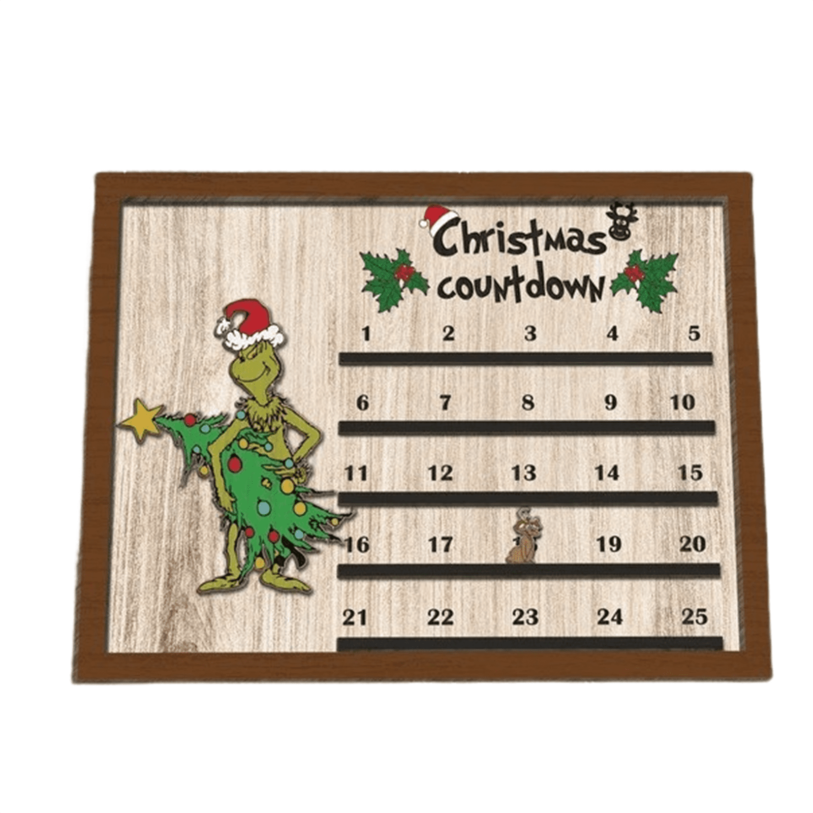 Grinch Christmas Grinch Decor Festive Christmas Countdown Calendar With ...