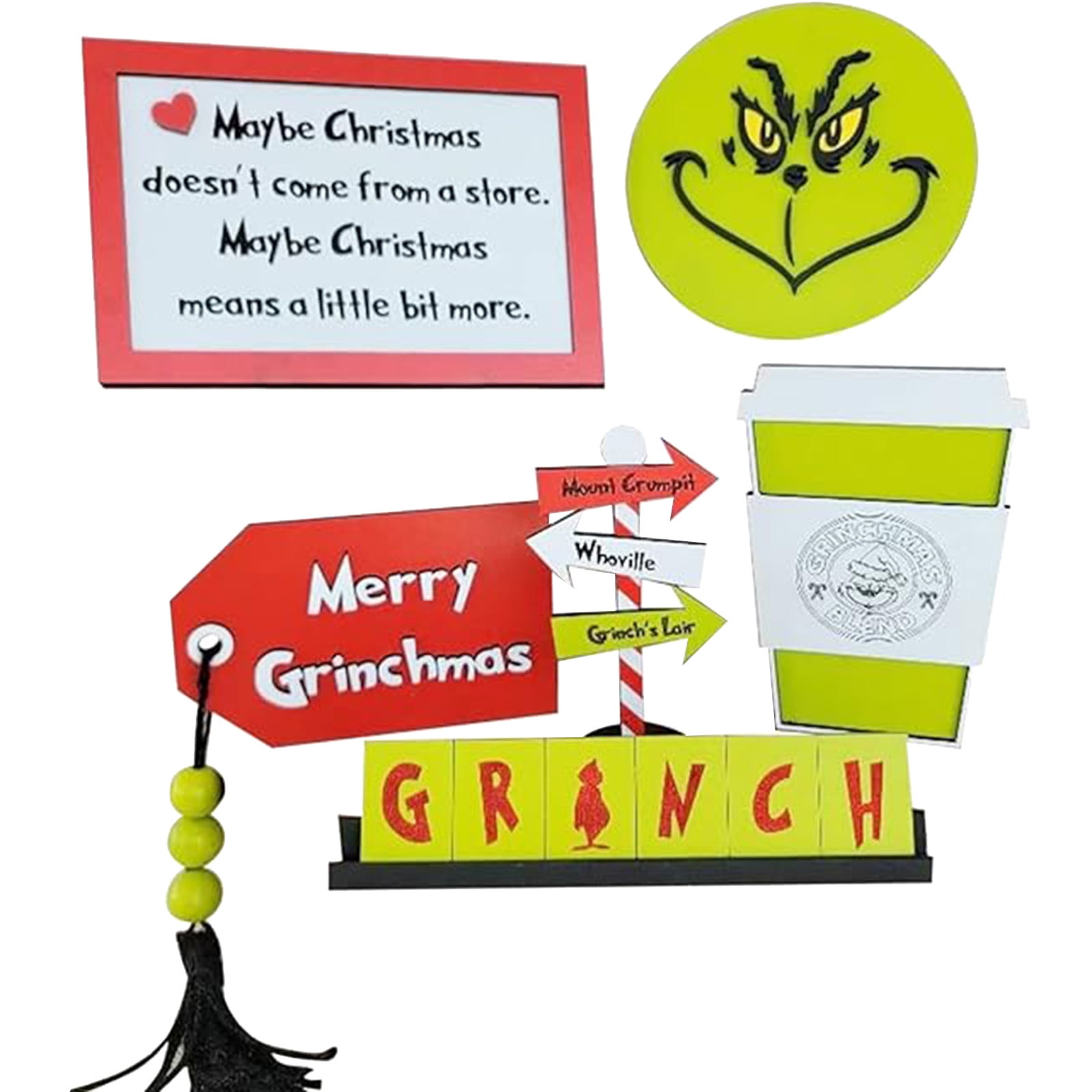 Grinch Christmas Grinch Decor Christmas Tiered Tray Decor G-Rinch ...
