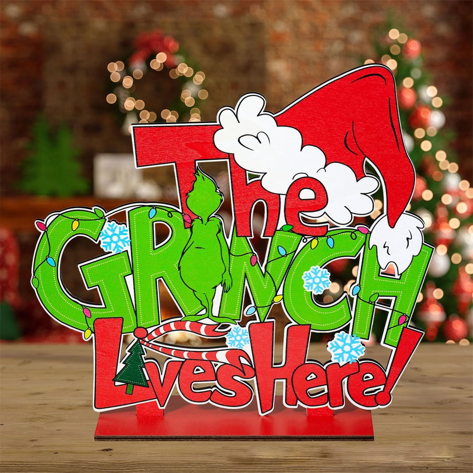 Grinch Christmas Decorations, 1PCS Grinch Desk Decor Dining Table Decor ...