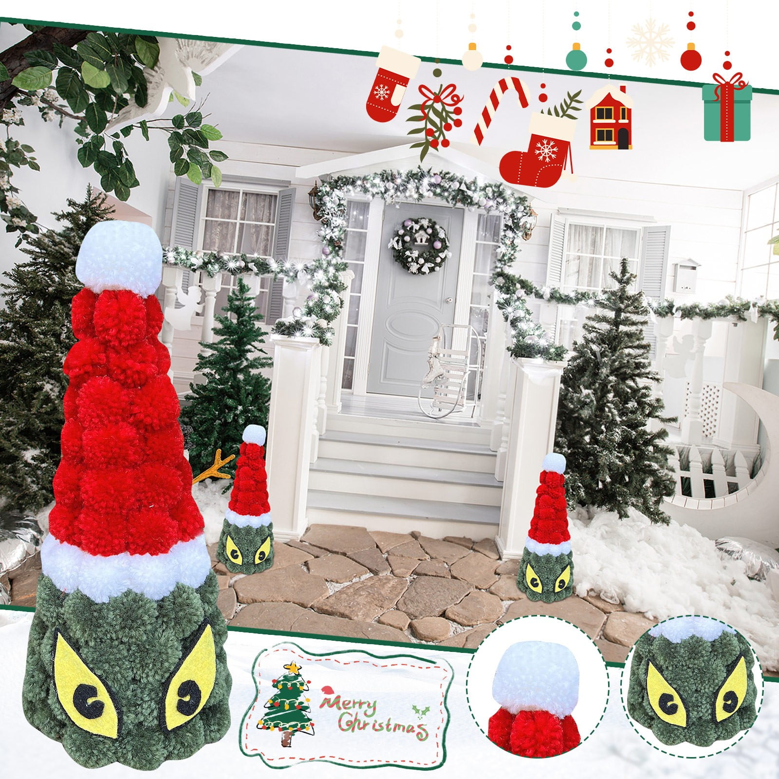 Grinch Christmas Decorations Christmas Decorations, Plush Fur- Swirl ...