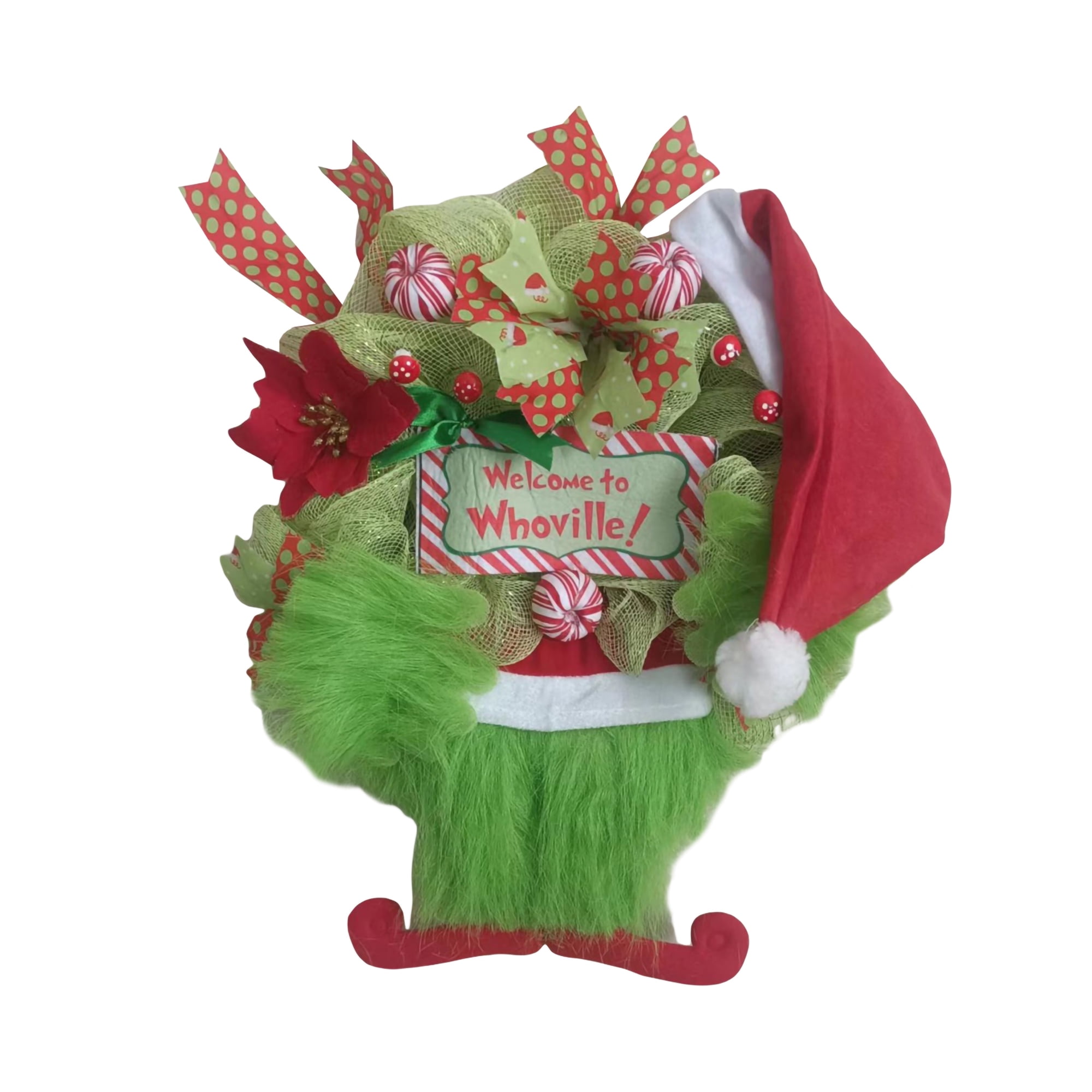 Grinch Christmas Decorations, Funny Grinch Stole The Burlap Wreath ...