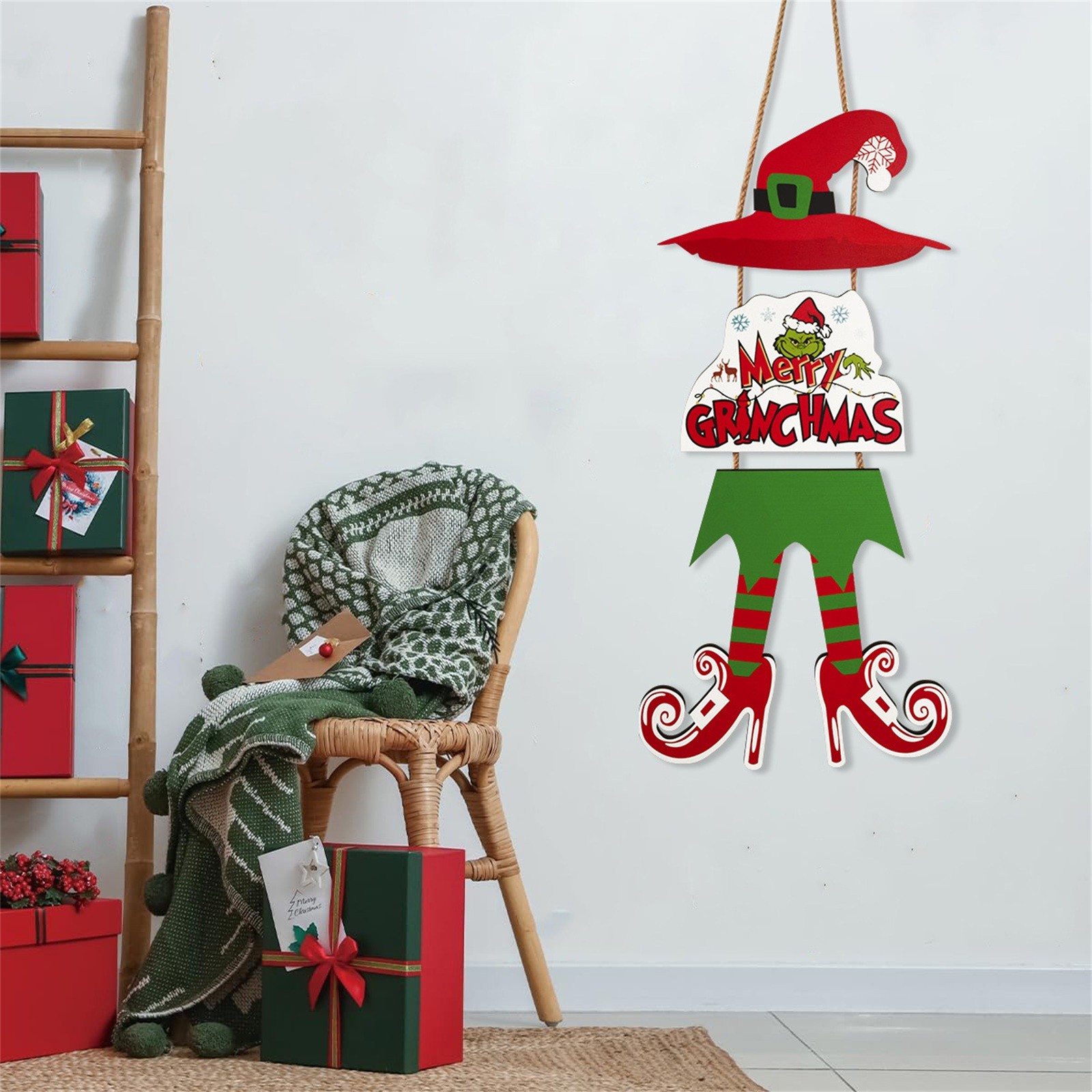 Grinch Christmas Decorations Hanging Signs Holiday Decoration Grinch ...