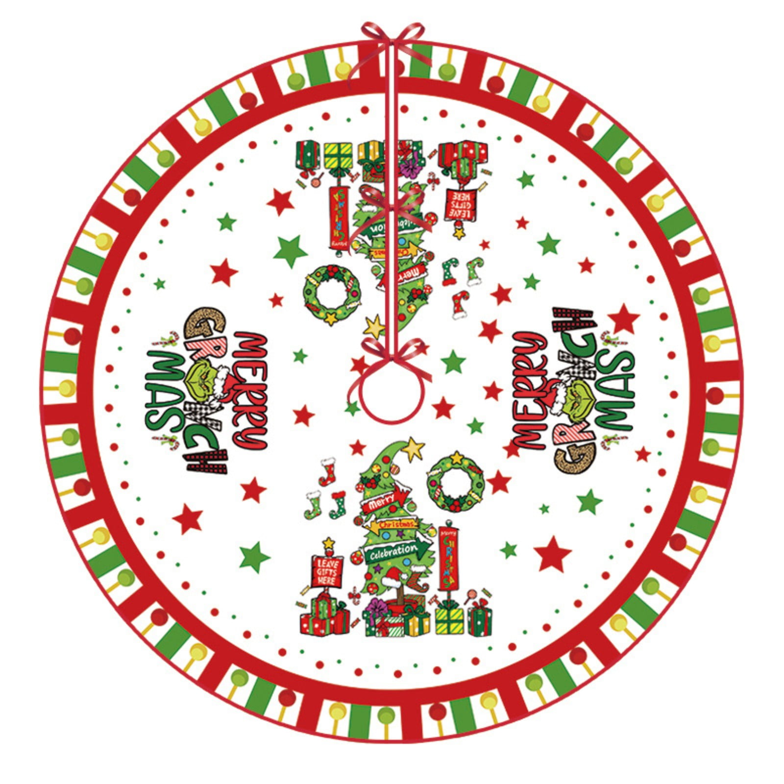 Grinch Christmas Decorations Ornaments, Christmas Tree Skirt Holiday ...