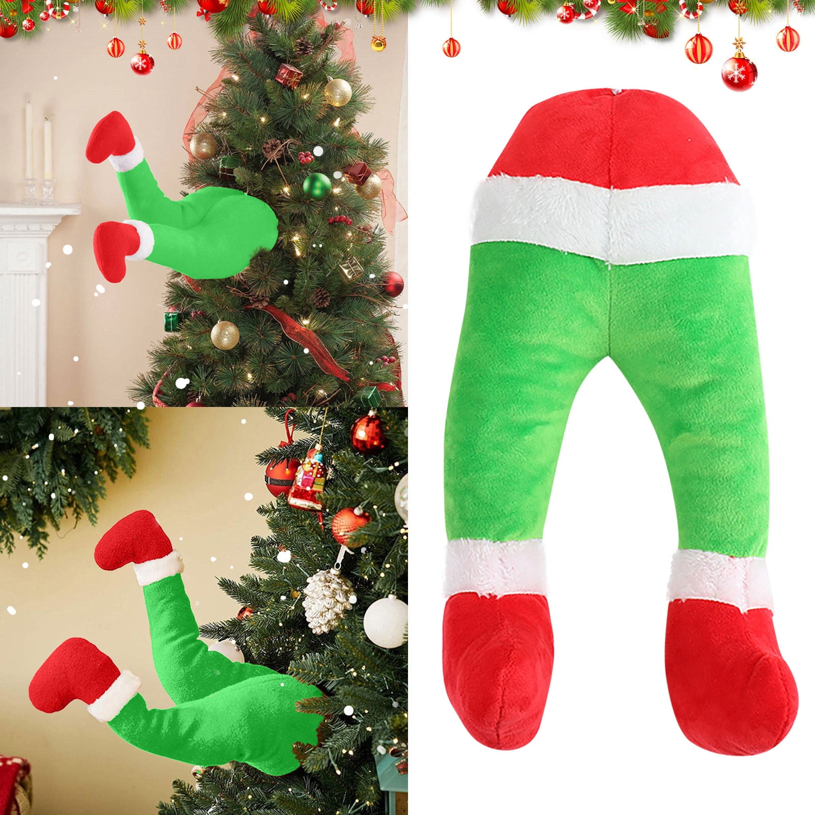 Grinch Christmas Decorations Ornaments Clearance, Christmas Elves Legs ...
