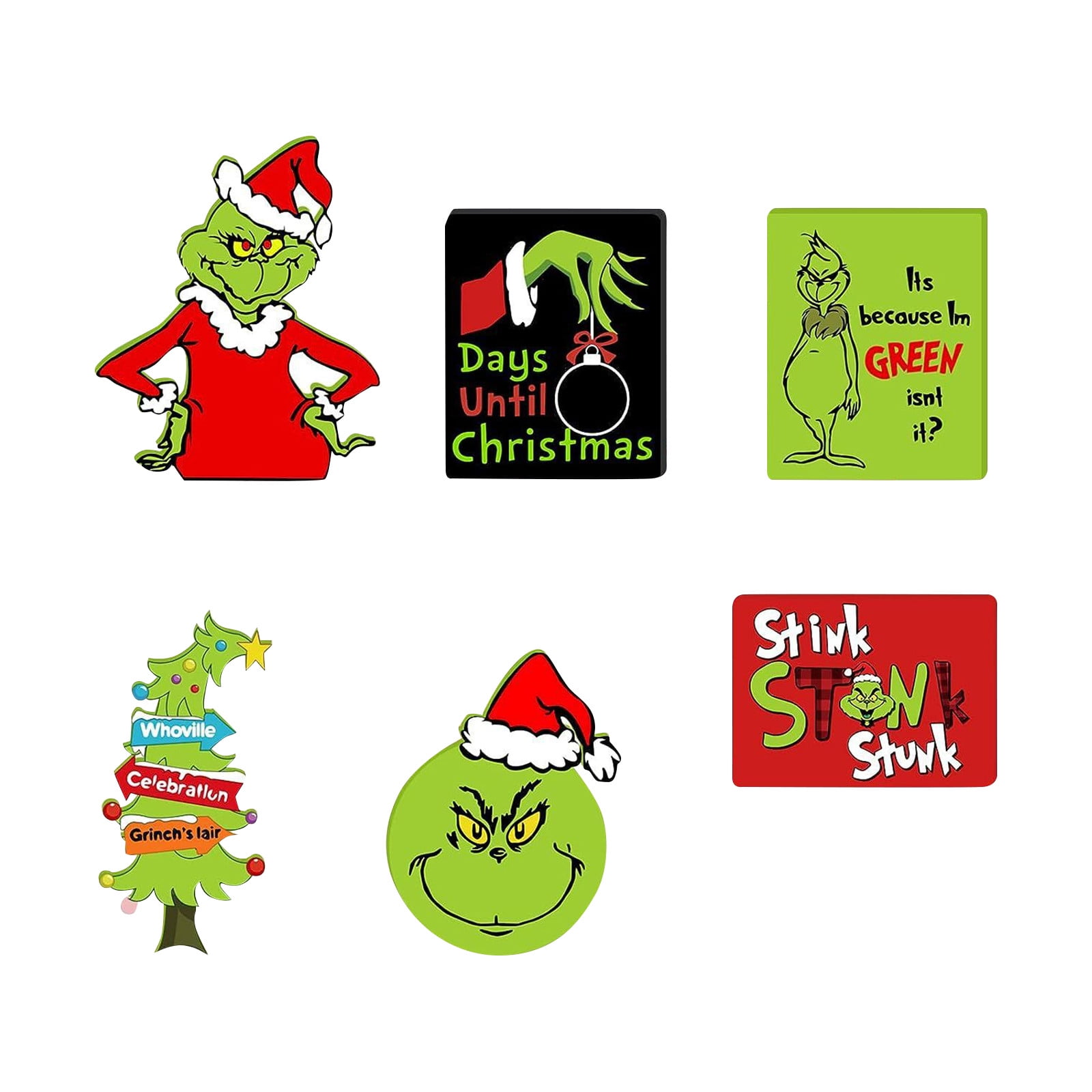 Grinch Christmas Decorations Grinch Ornaments for Grinch Tree 6-Pack ...