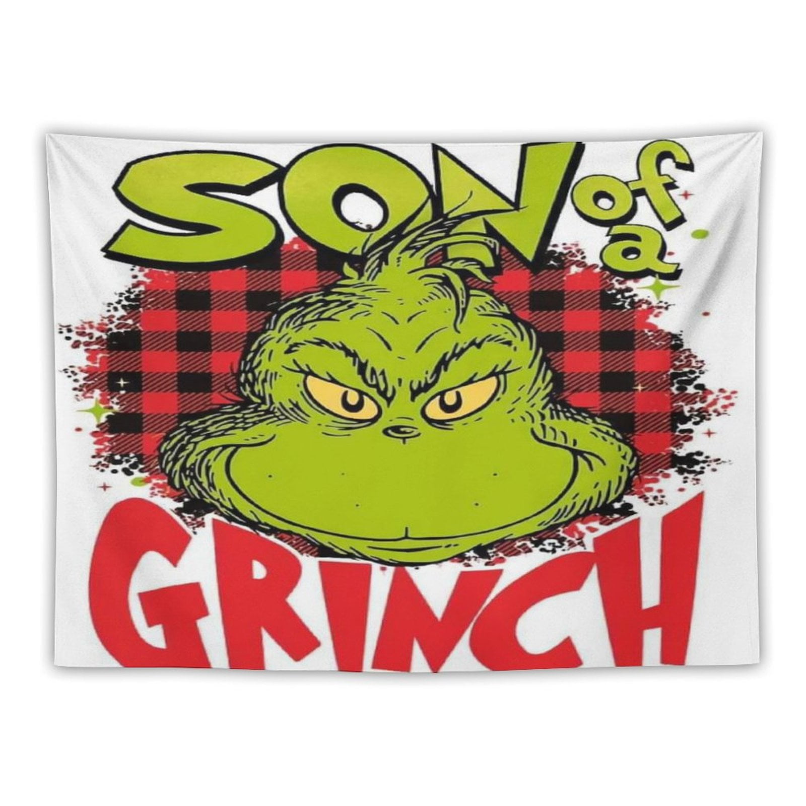 Grinch Grinch Christmas Decorations Tapestry Gift Wall Hanging Backdrop ...
