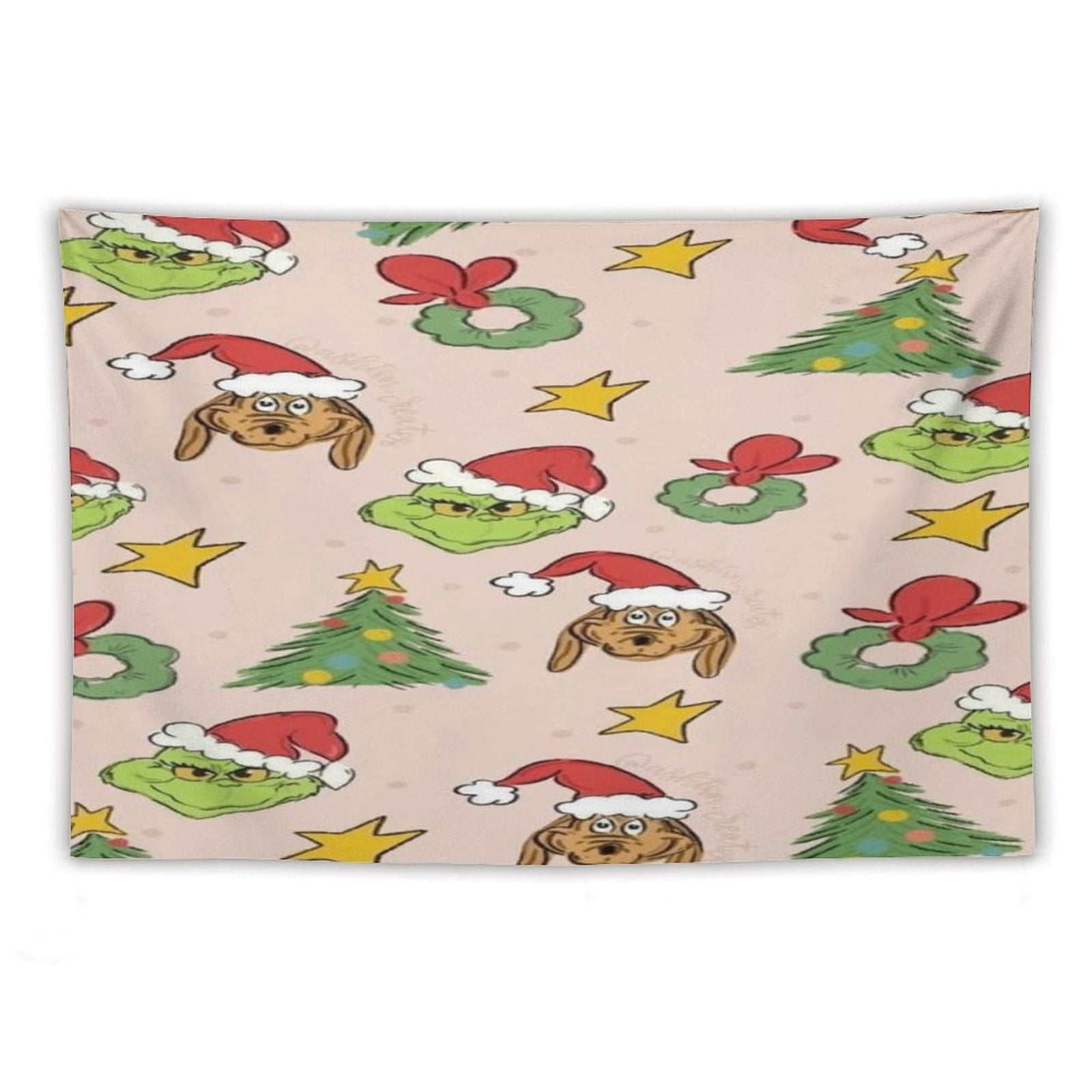 Grinch Grinch Christmas Decorations Tapestry Gift Wall Hanging Backdrop ...